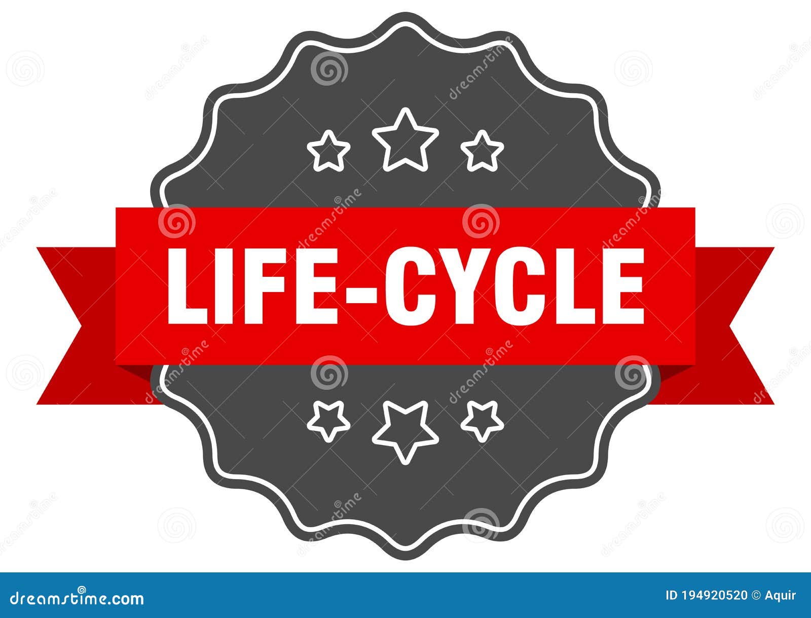 Life-cycle label stock vector. Illustration of stamp - 194920520