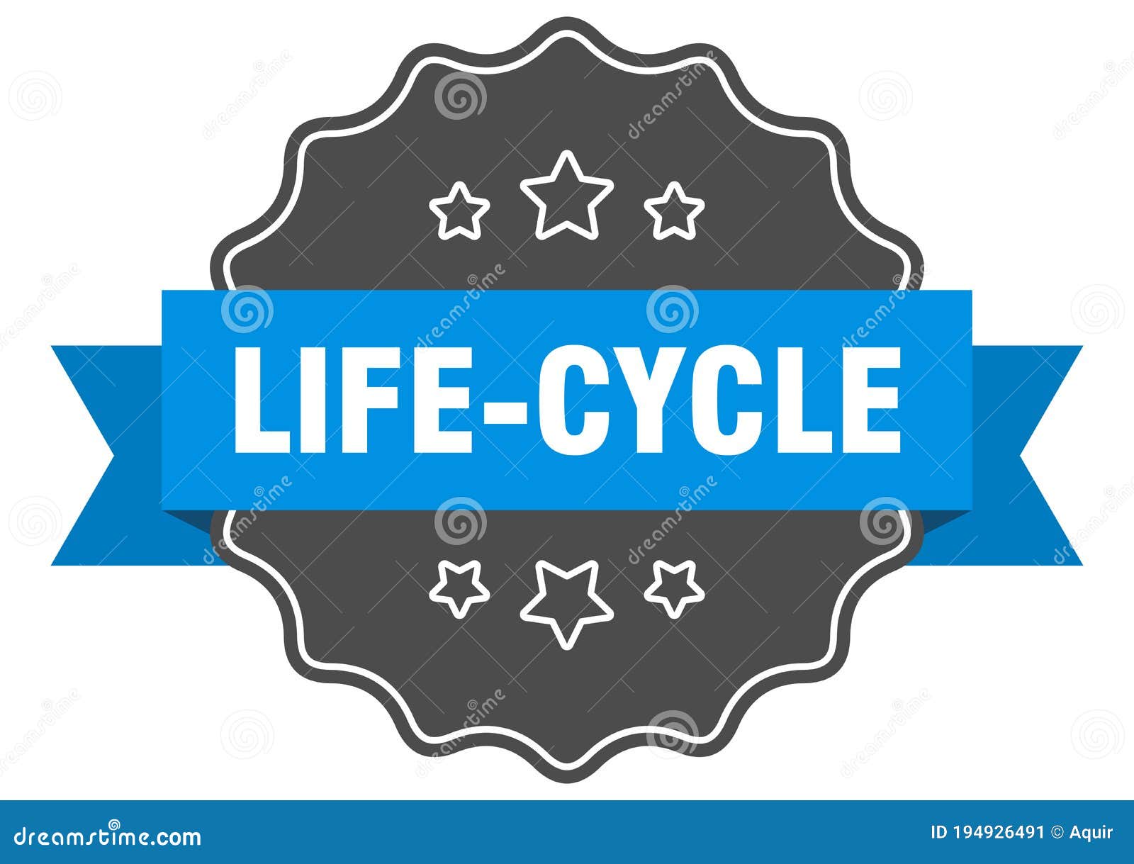 Life-cycle label stock vector. Illustration of life - 194926491