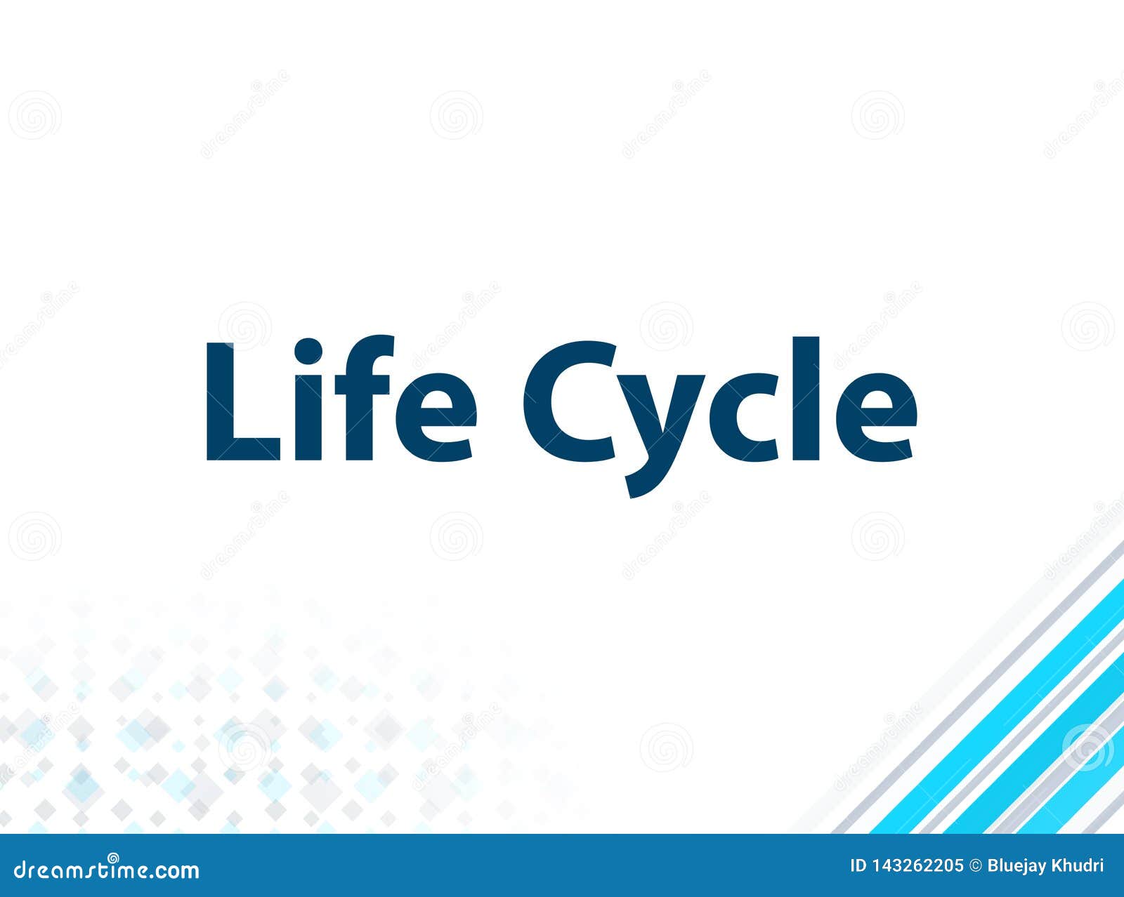 Life Cycle Modern Flat Design Blue Abstract Background Stock ...