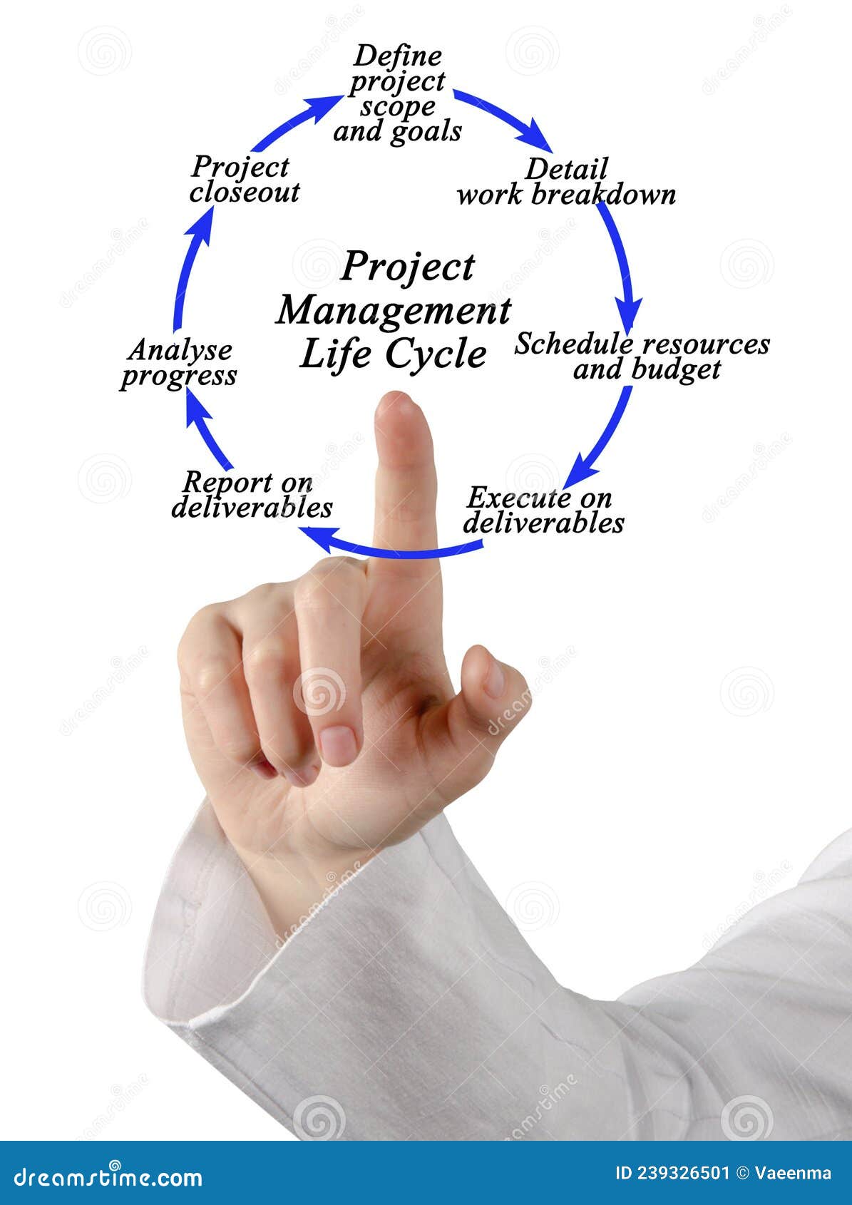 Life Cycle of Project Management Stock Image - Image of execute ...