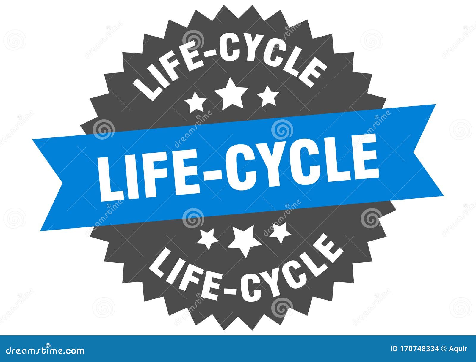 Life-cycle Sign. Life-cycle Circular Band Label. Life-cycle Sticker ...