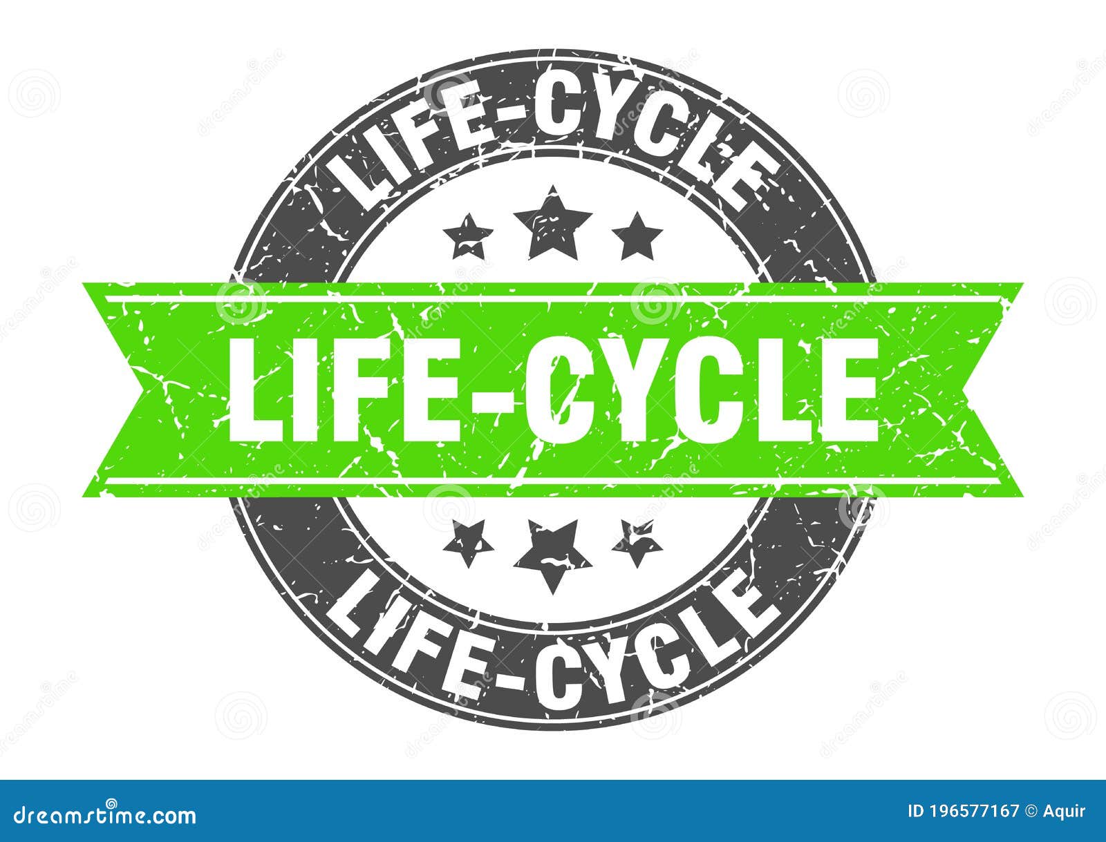 Life-cycle stamp stock vector. Illustration of seal - 196577167