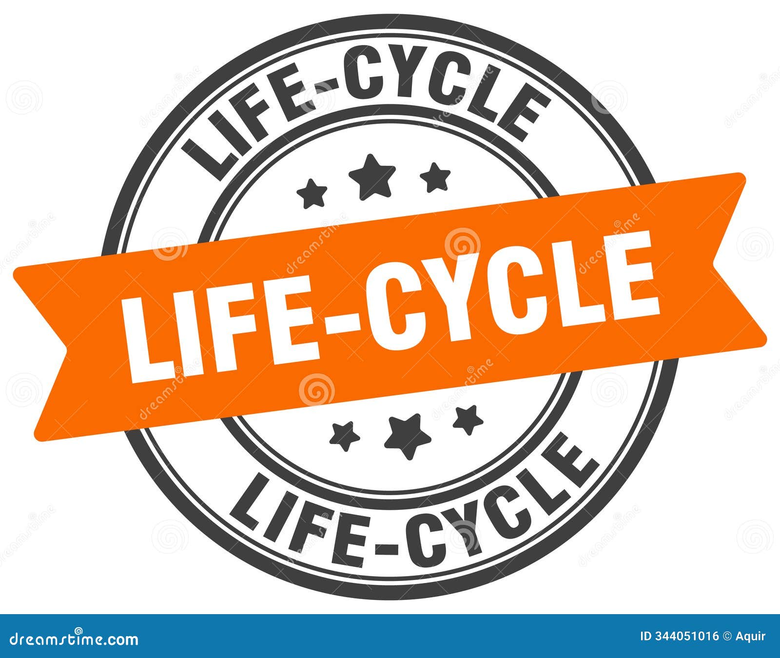 Life-cycle Stamp. Life-cycle Label on Transparent Background. Round ...