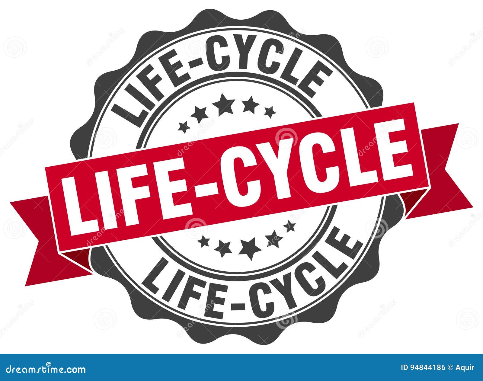 Life-cycle stamp stock vector. Illustration of label - 94844186