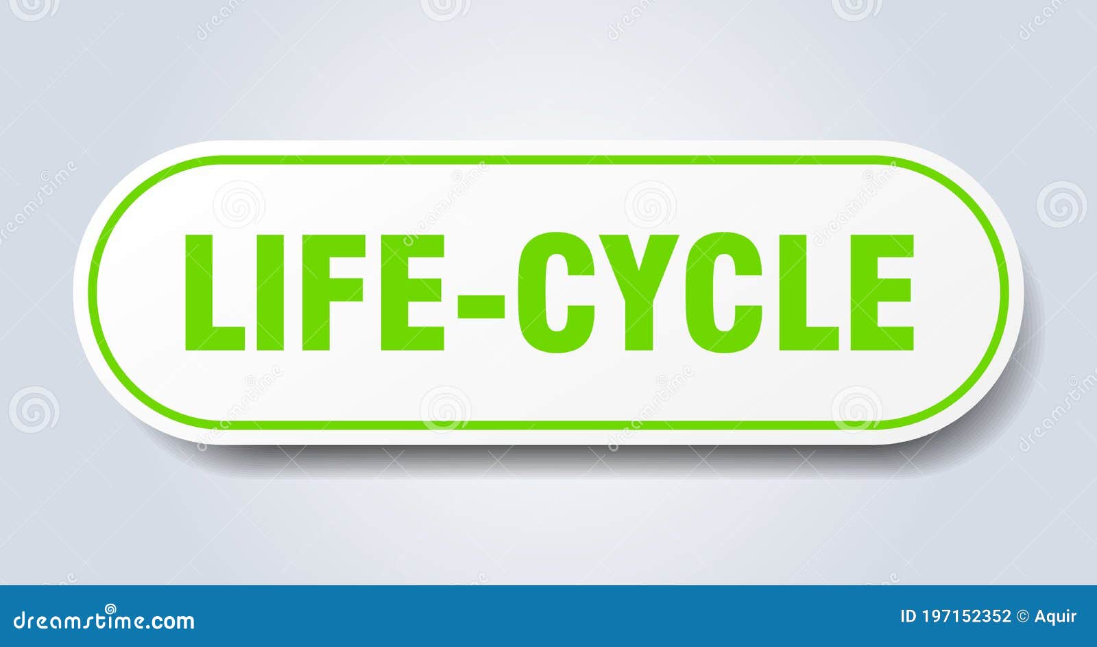 Life-cycle sticker. stock vector. Illustration of square - 197152352