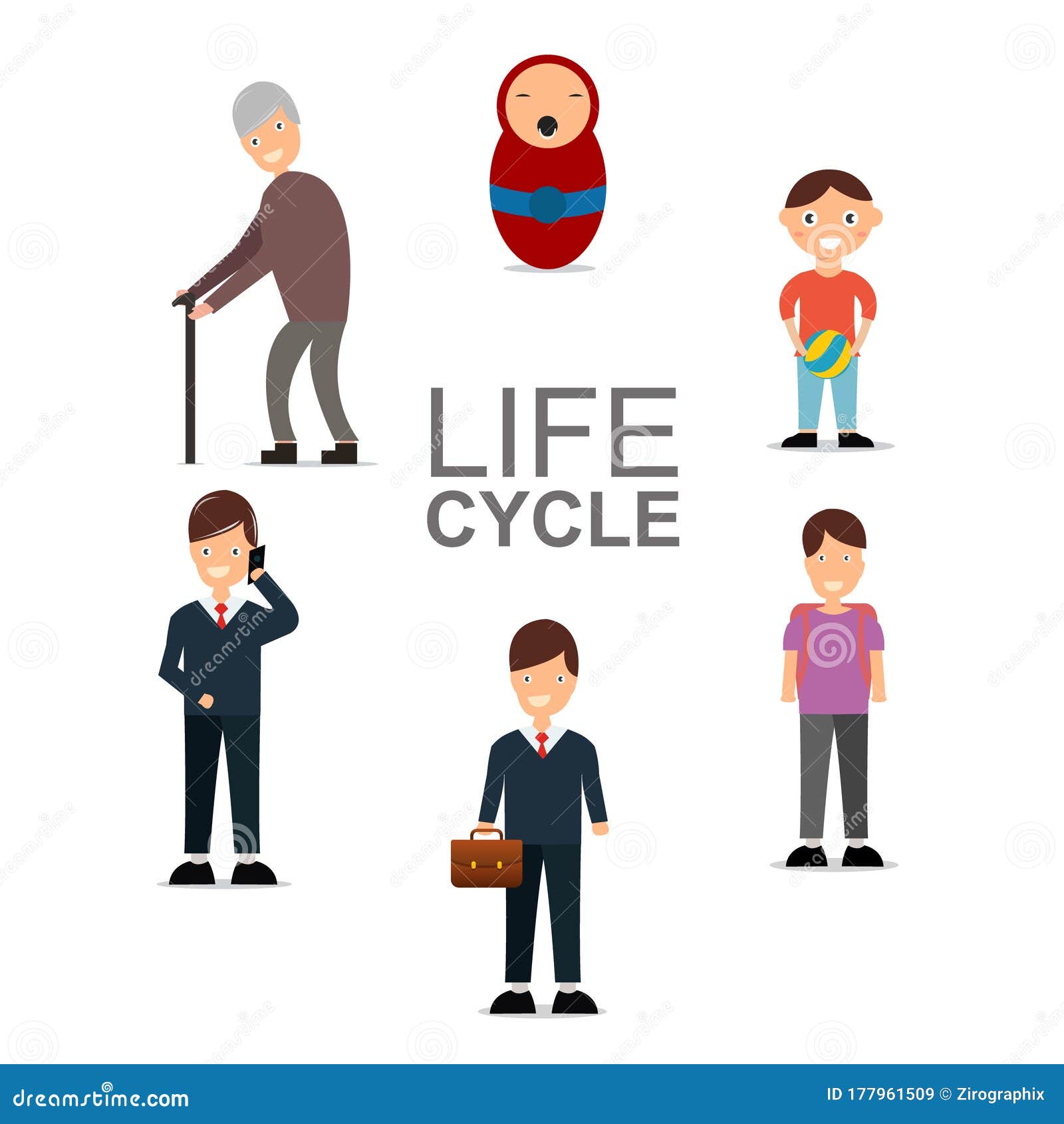 Life Cycle Vector Illustration Design Stock Illustration - Illustration ...