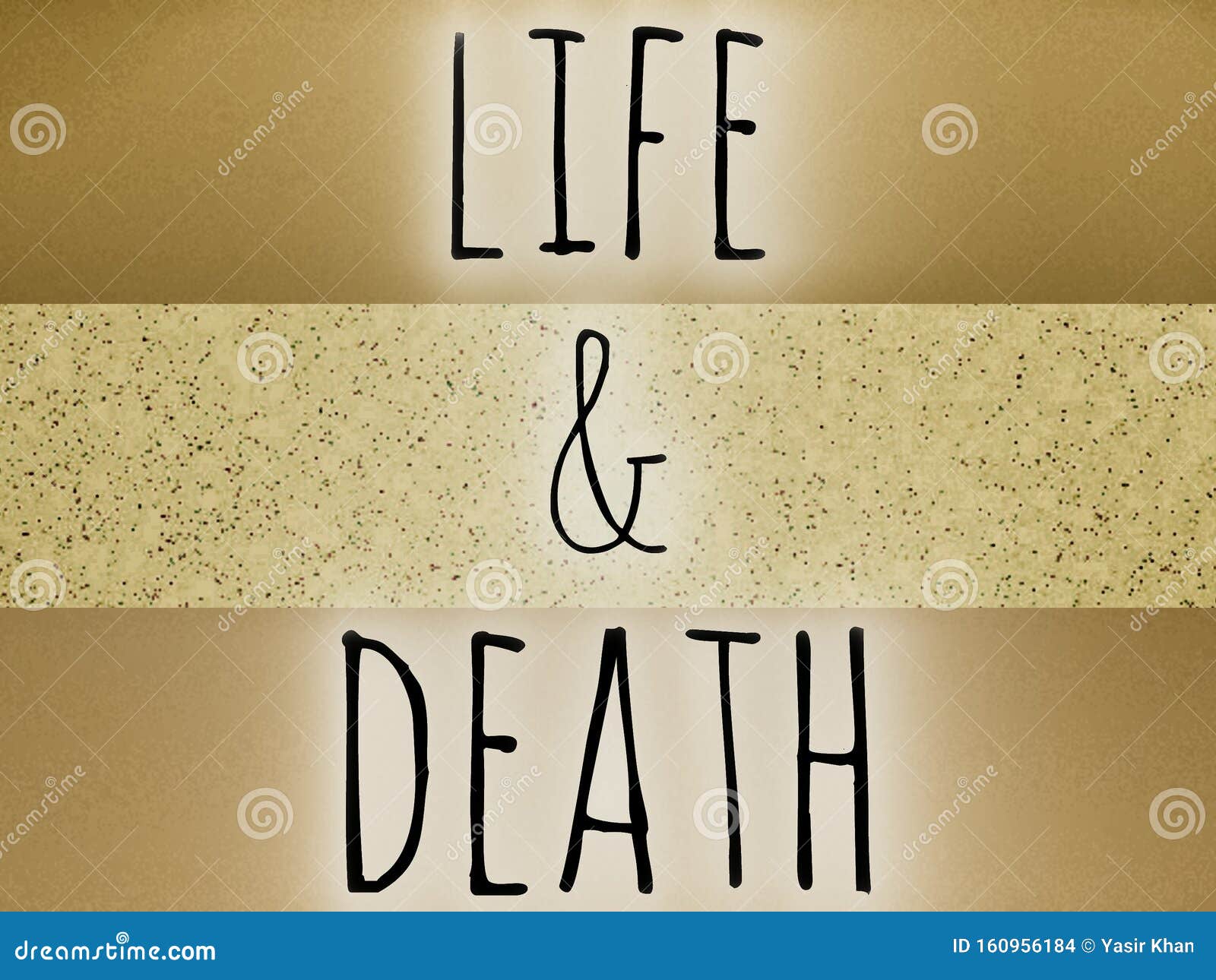 Life and Death Cover Page in Black Color Text Stock Illustration ...