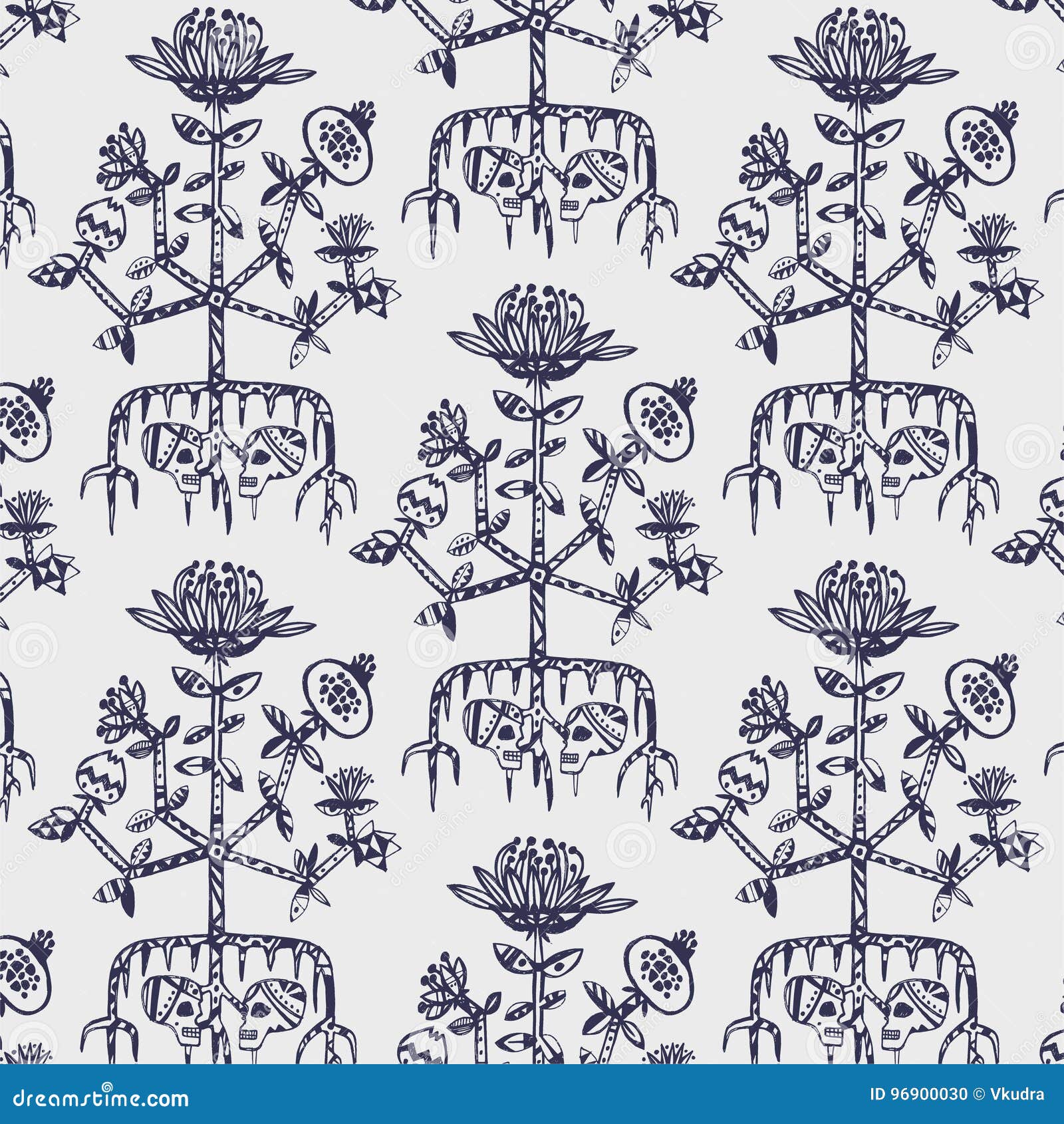 Life and Death Pattern with Lovers Sculls Stock Vector - Illustration ...