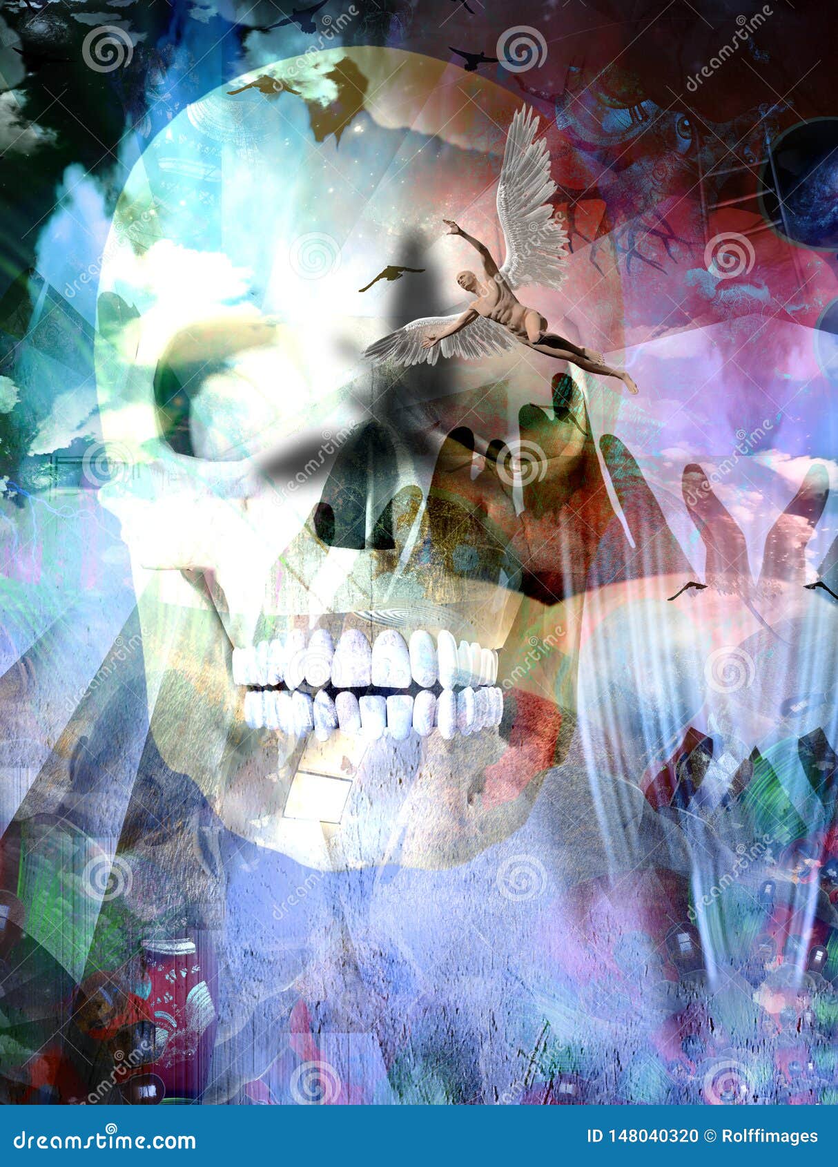 Life and Death stock illustration. Illustration of composition - 148040320