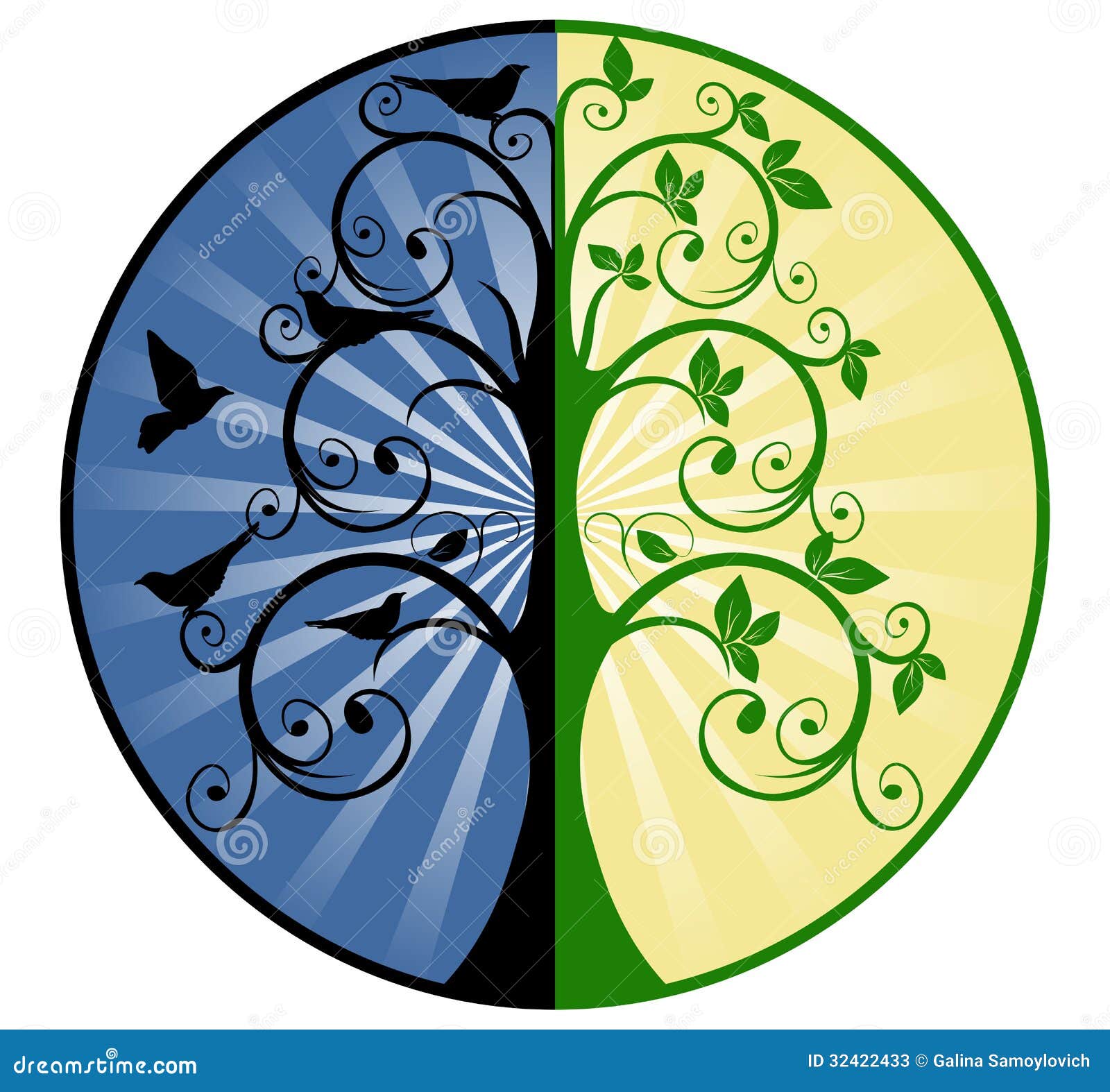 Life and Death stock vector. Illustration of roots, black - 32422433