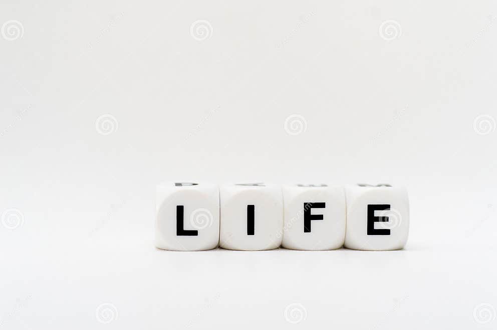 Life, dice letters stock photo. Image of living, definitions - 85913432