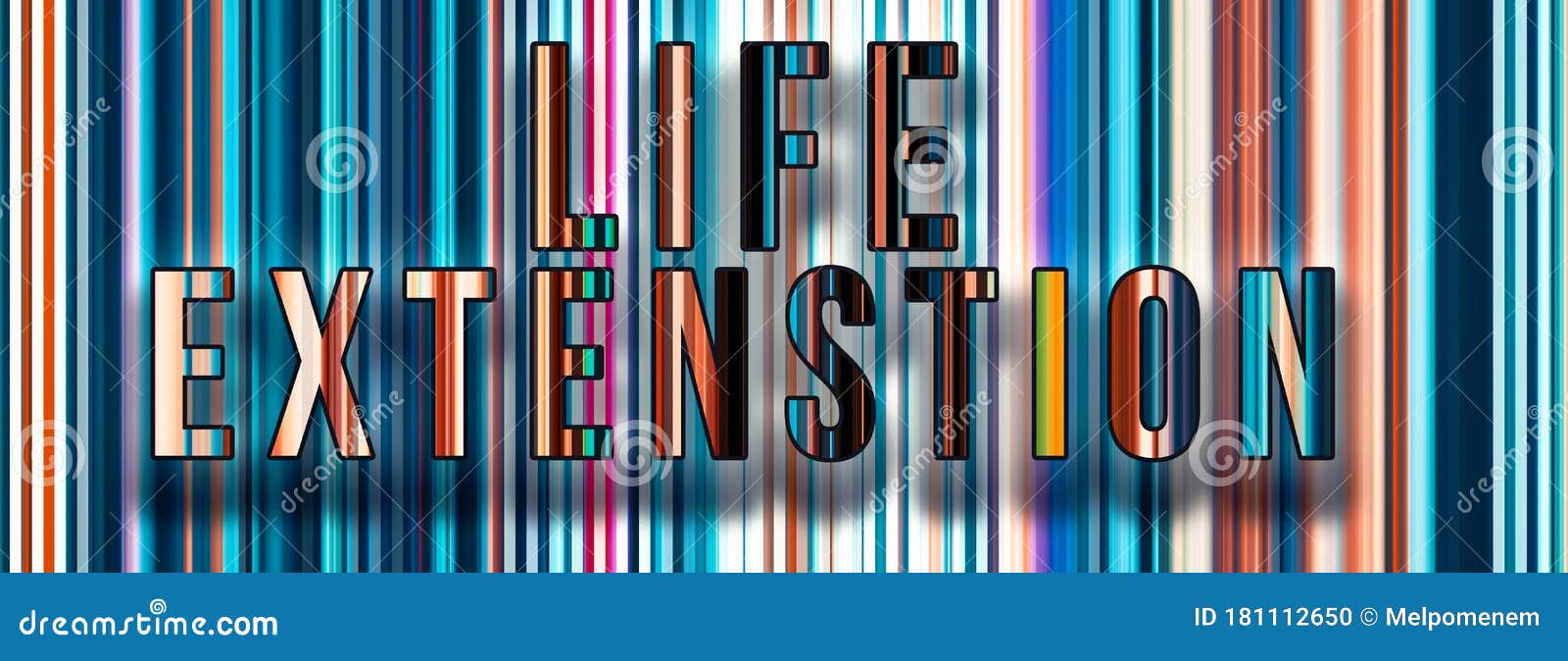 Life Extension Theme with Abstract Network Lines Stock Illustration ...
