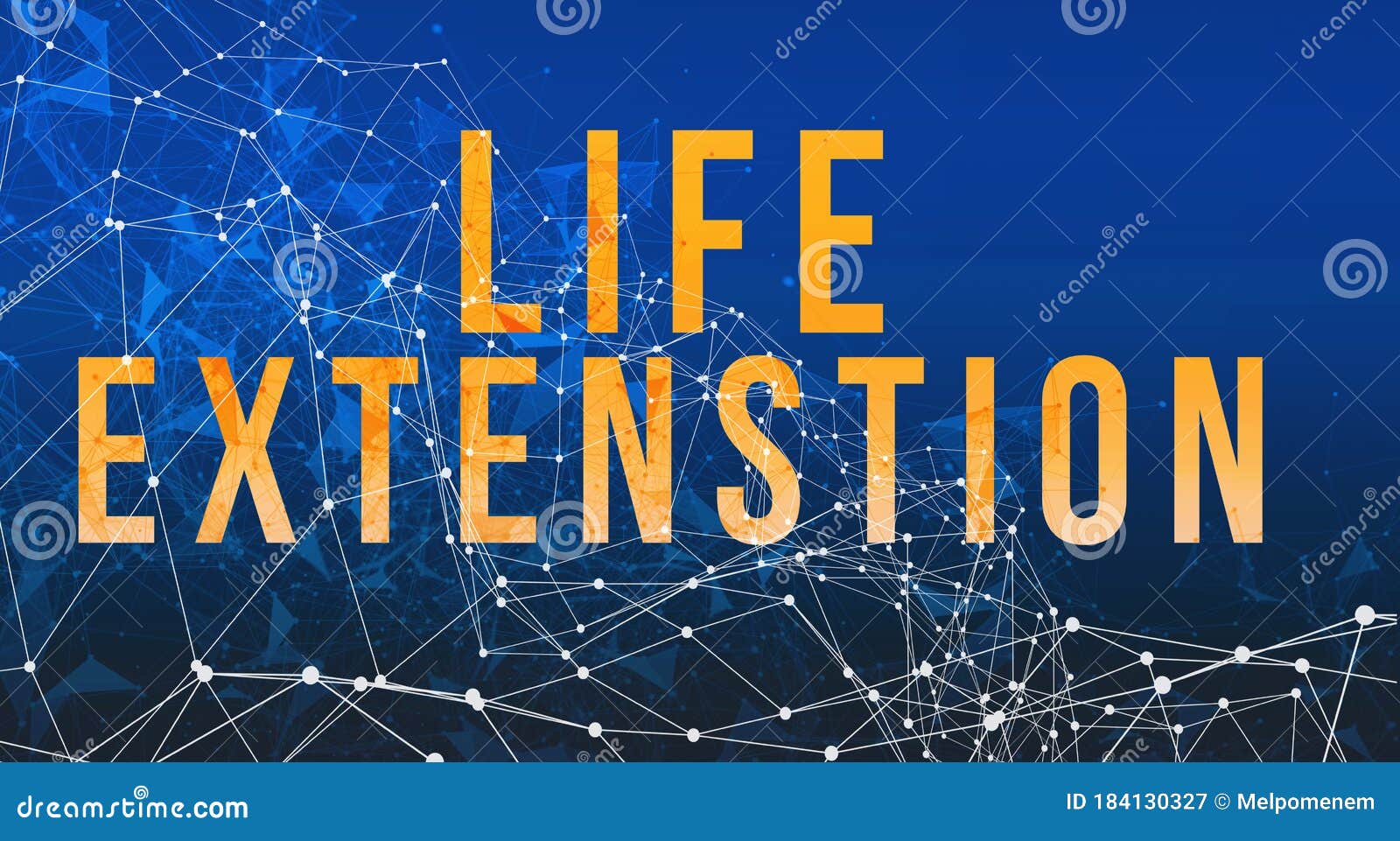 Life Extension Theme with Abstract Network Lines Stock Image - Image of ...