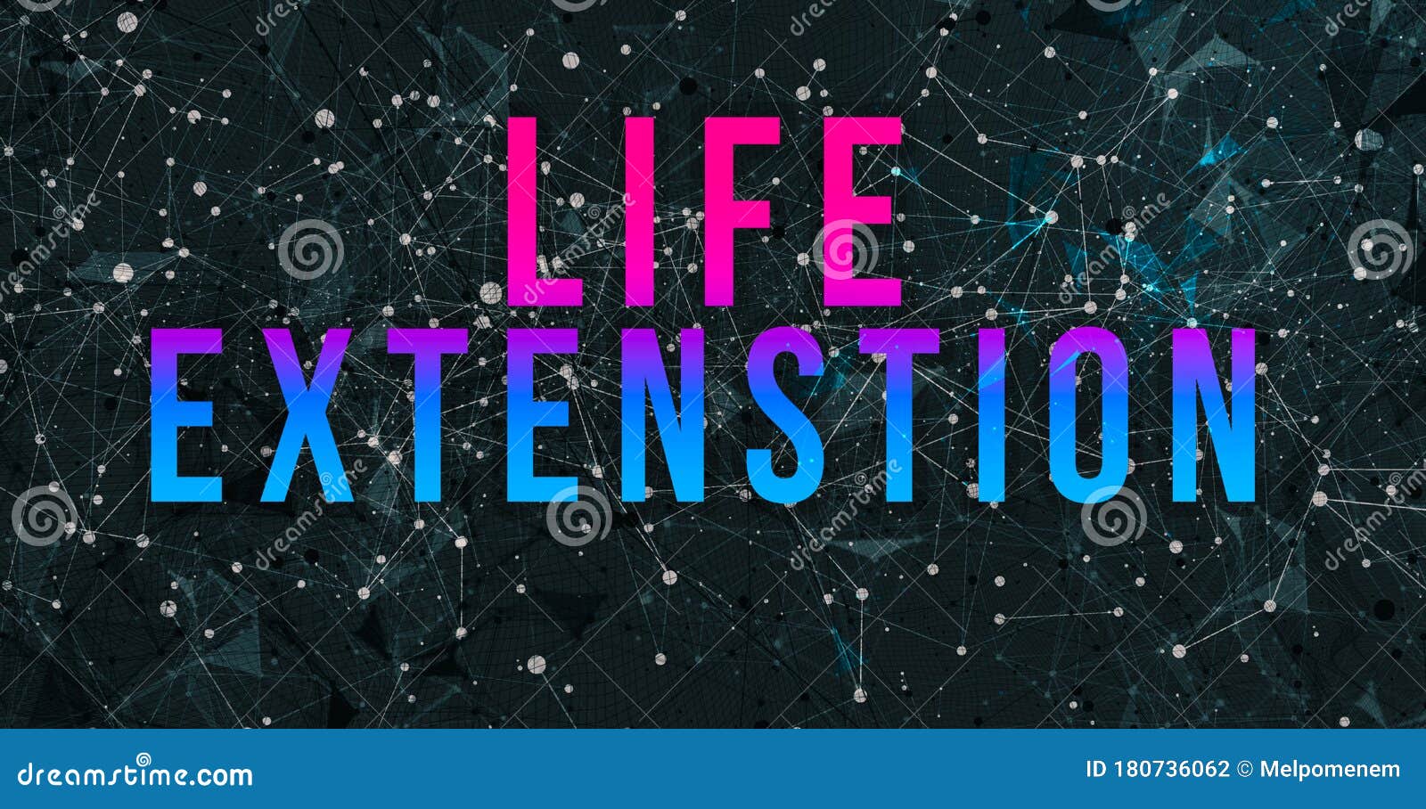 Life Extension Theme with Abstract Network Patterns Stock Photo - Image ...