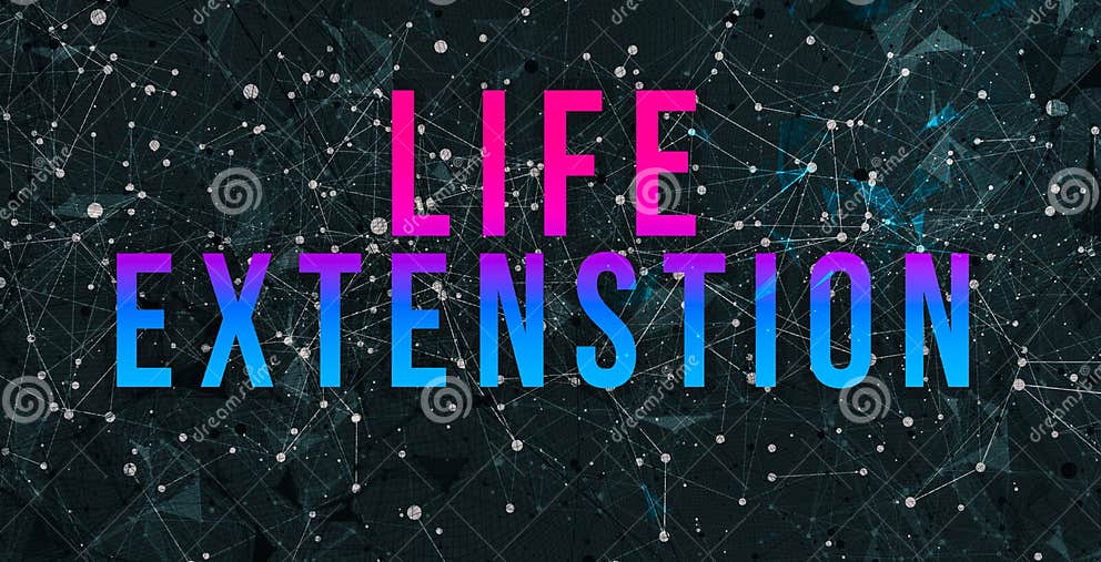 Life Extension Theme with Abstract Network Patterns Stock Photo - Image ...