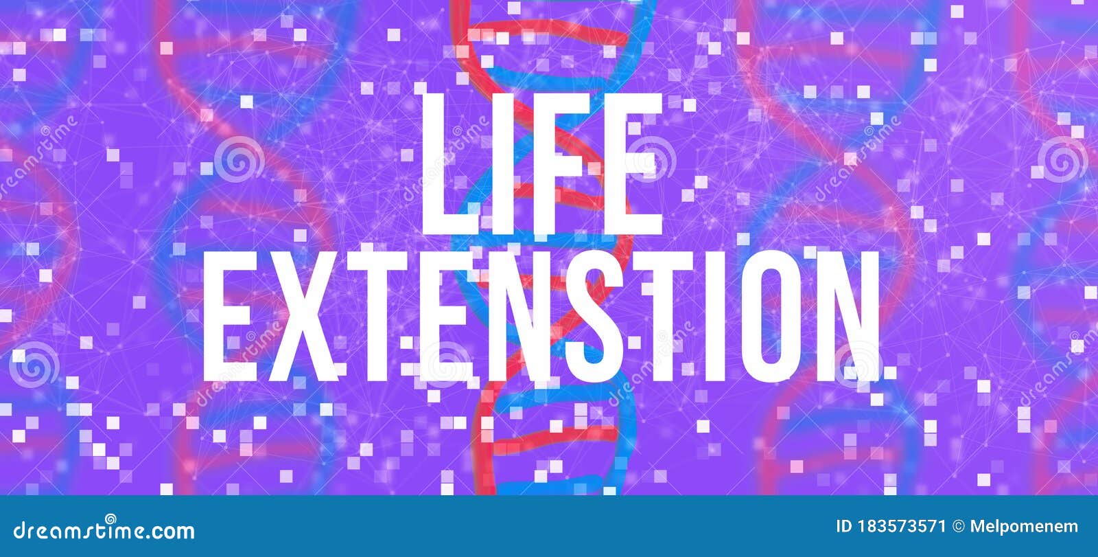 Life Extension Theme with DNA and Abstract Lines Stock Image - Image of ...