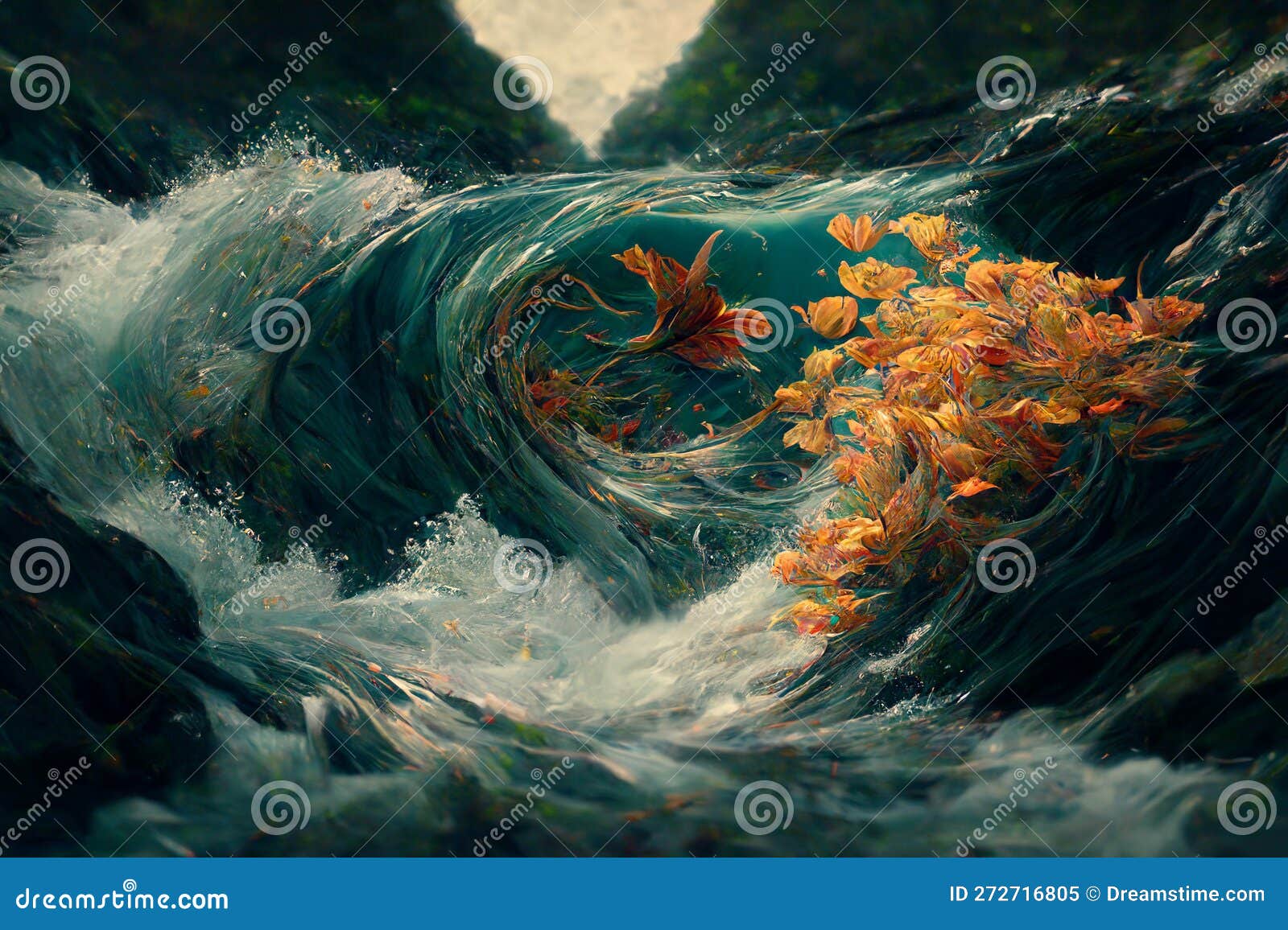 Life in Flow, Swirls and Patterns Concept. Peace and Mindfulness Stock ...