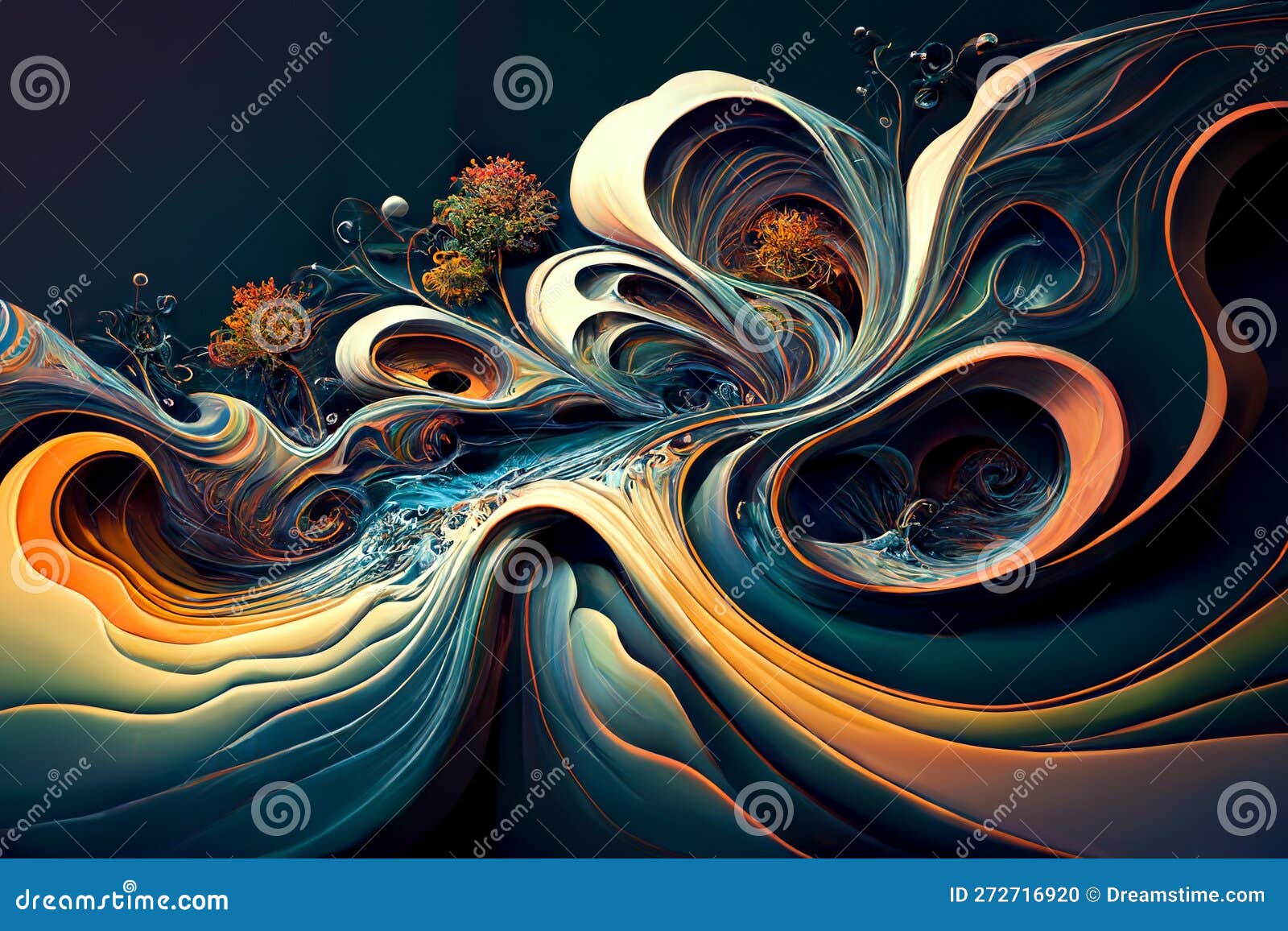 Life in Flow, Swirls and Patterns Concept. Peace and Mindfulness Stock ...