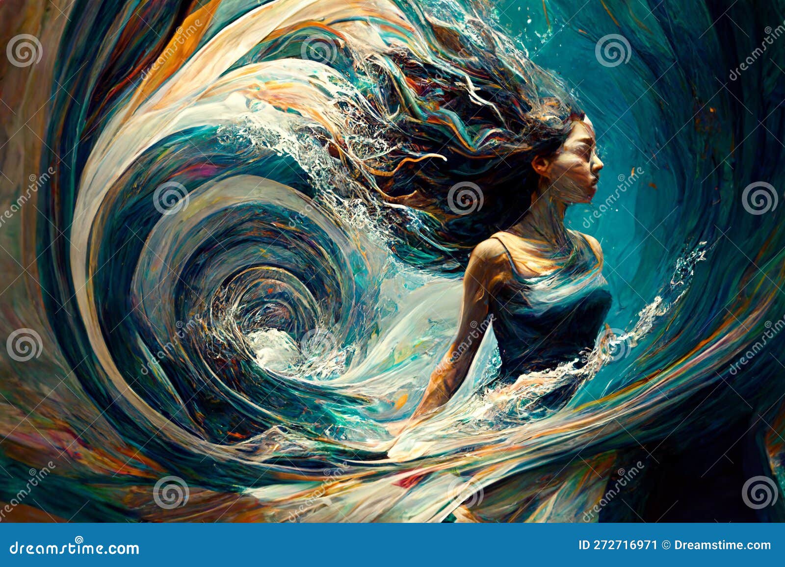 Life in Flow, Swirls and Patterns Concept. Peace and Mindfulness Stock ...