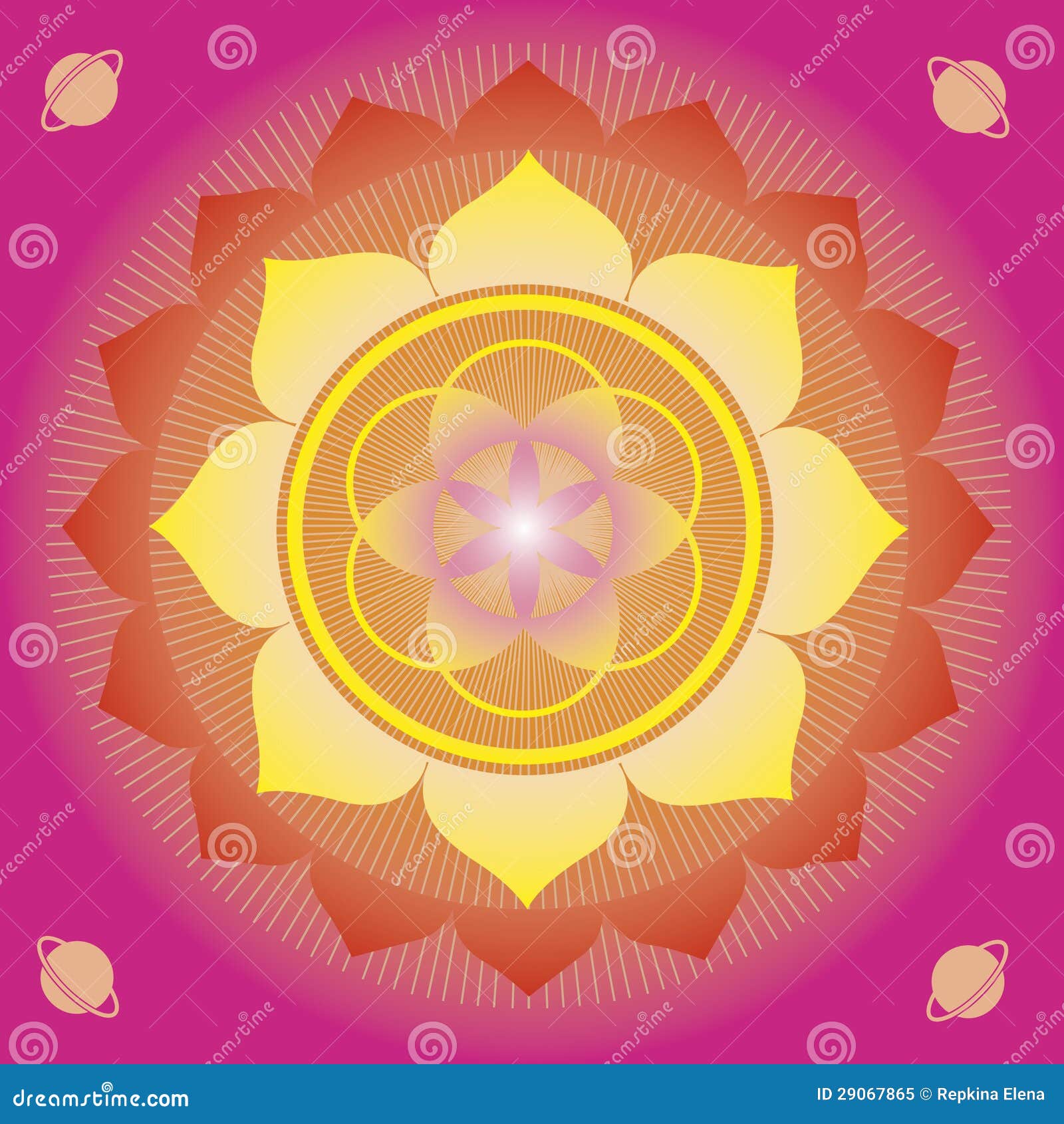 Life Flower Seed Magic Poster Stock Vector - Illustration of meditation ...