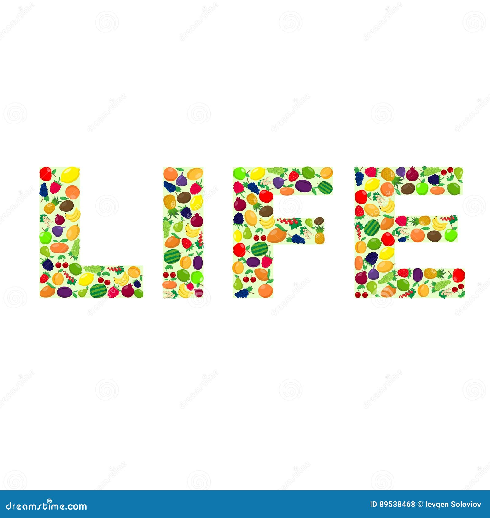 Life with fruit stock vector. Illustration of collection - 89538468