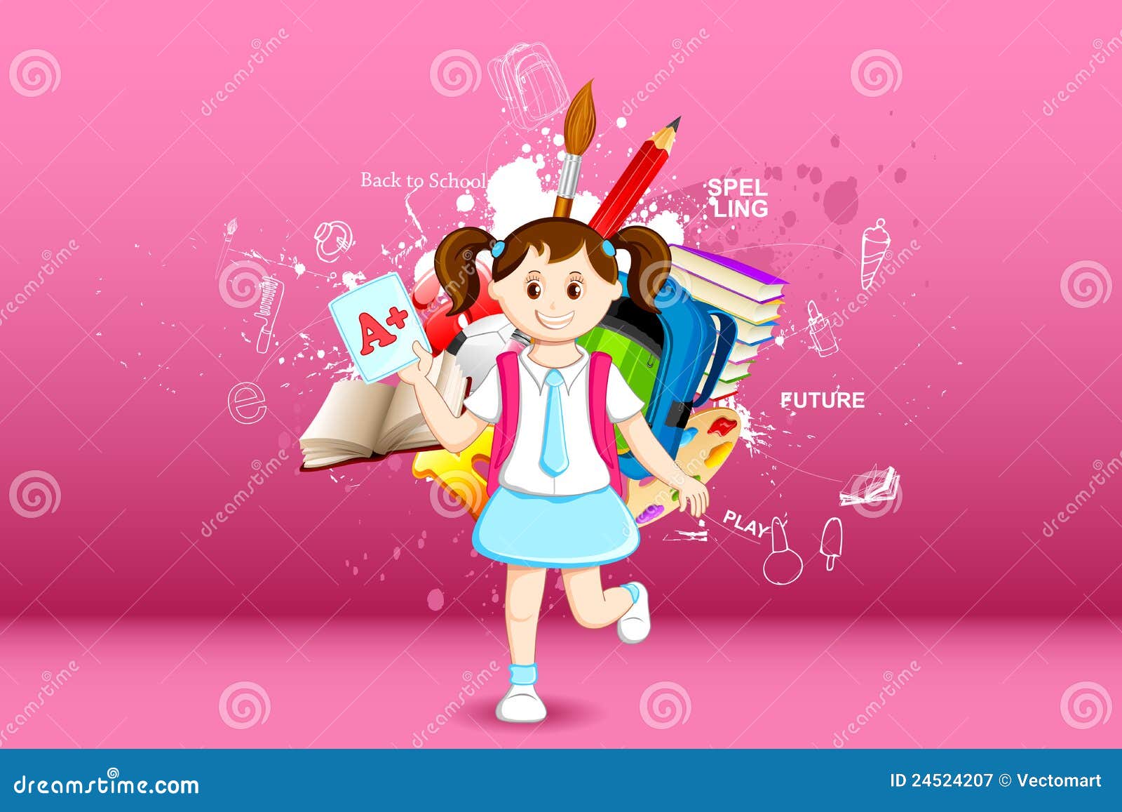 Scholar Girl Stock Illustrations – 1,239 Scholar Girl Stock ...