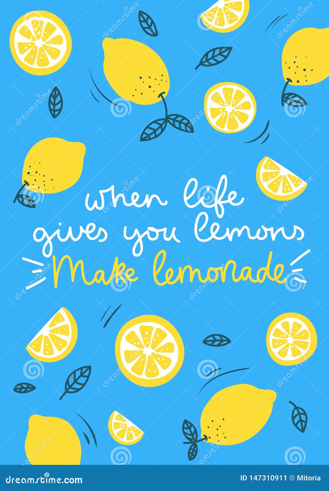 When Life Gives You Lemons Make Lemonade Inspirational Card With