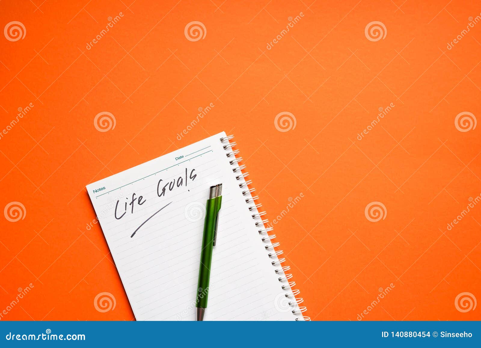 Life Goals Hand Written on Note Book with Green Pen Stock Photo - Image ...
