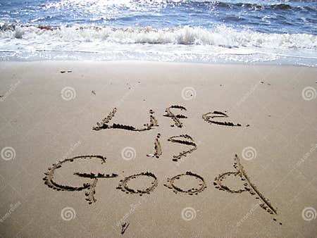 Life is Good stock photo. Image of feelings, good, writing - 6811032