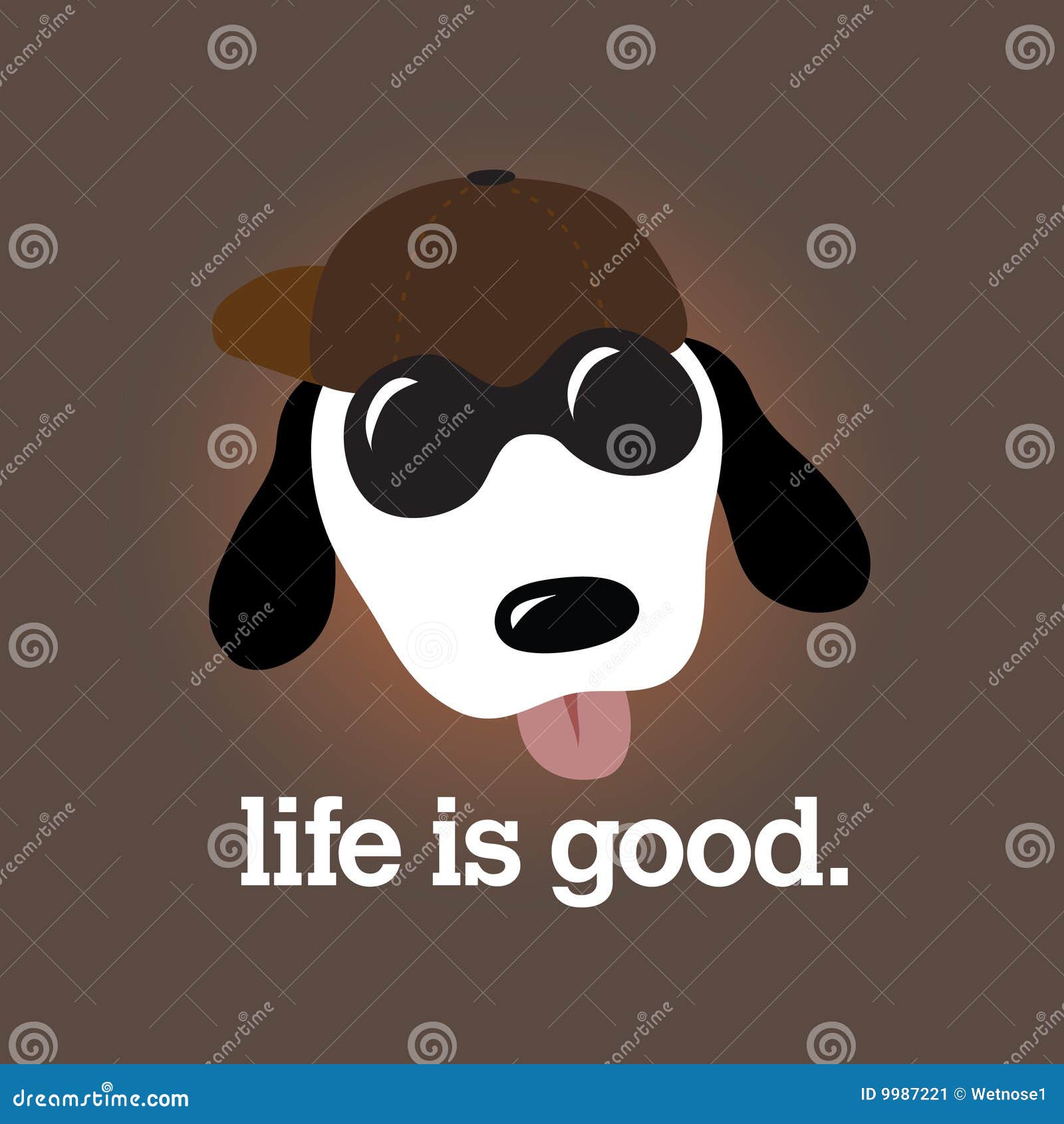 Life is Good Design stock vector. Illustration of head - 9987221