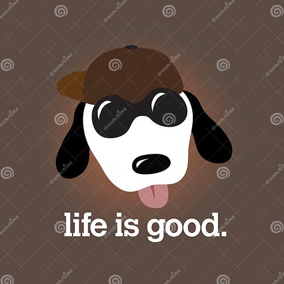 Life is Good Design stock vector. Illustration of head - 9987221