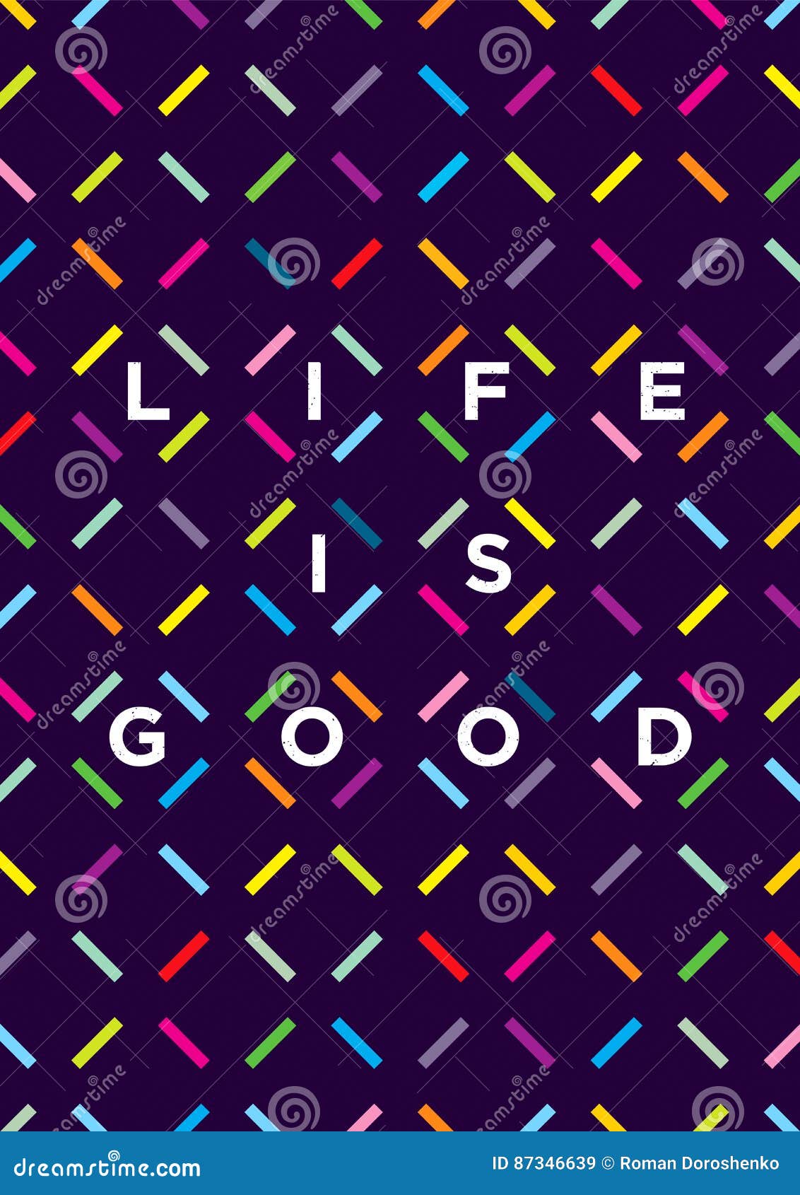 Life is Good Typography. Outstanding Motivation Poster Concept Stock ...