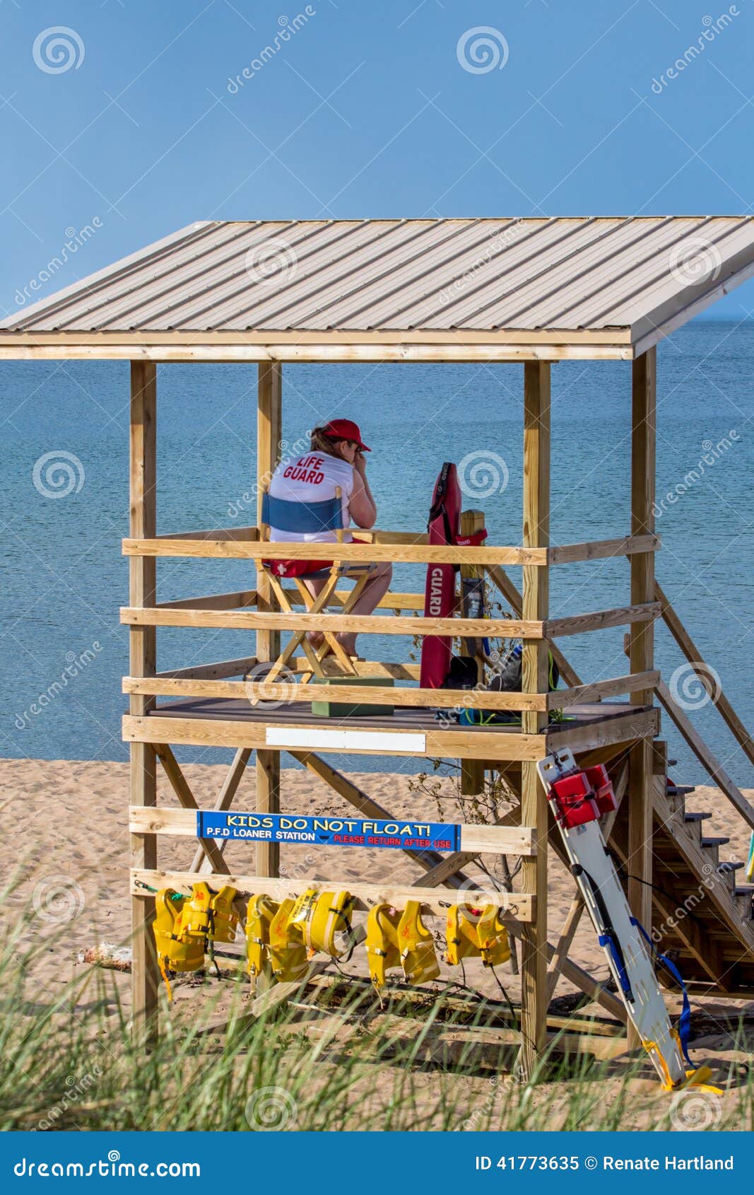 Life Guard on Duty editorial image. Image of vest, lake - 41773635