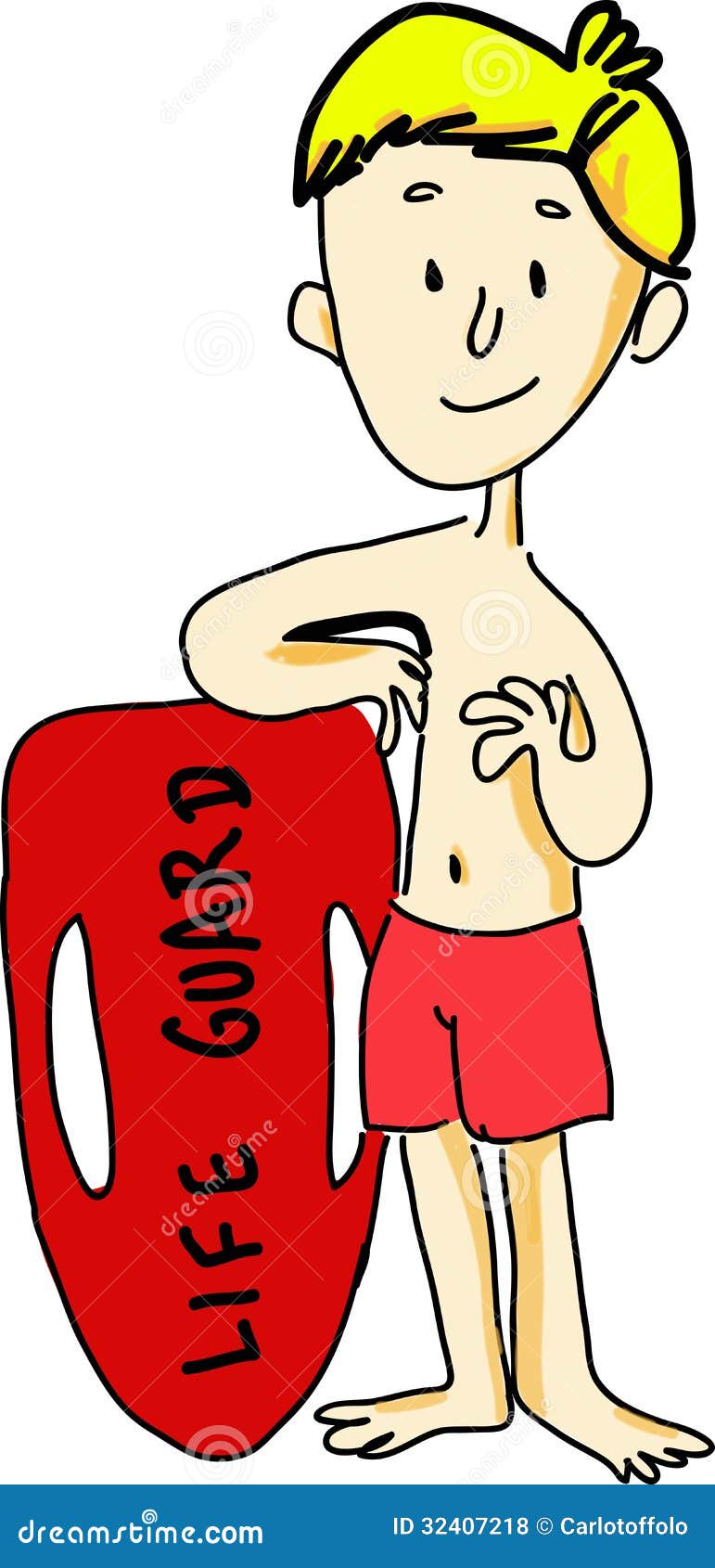 The life guard stock illustration. Illustration of safe - 32407218