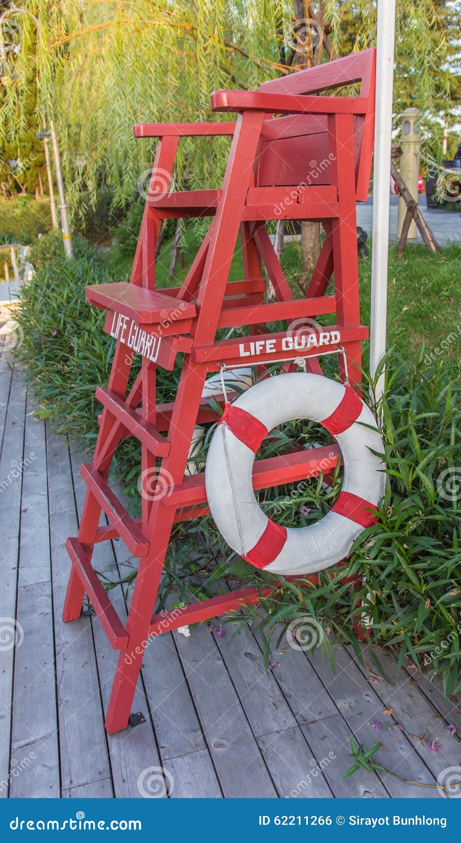 Life Guard Tower on the Swimming Pool Stock Photo - Image of resort ...