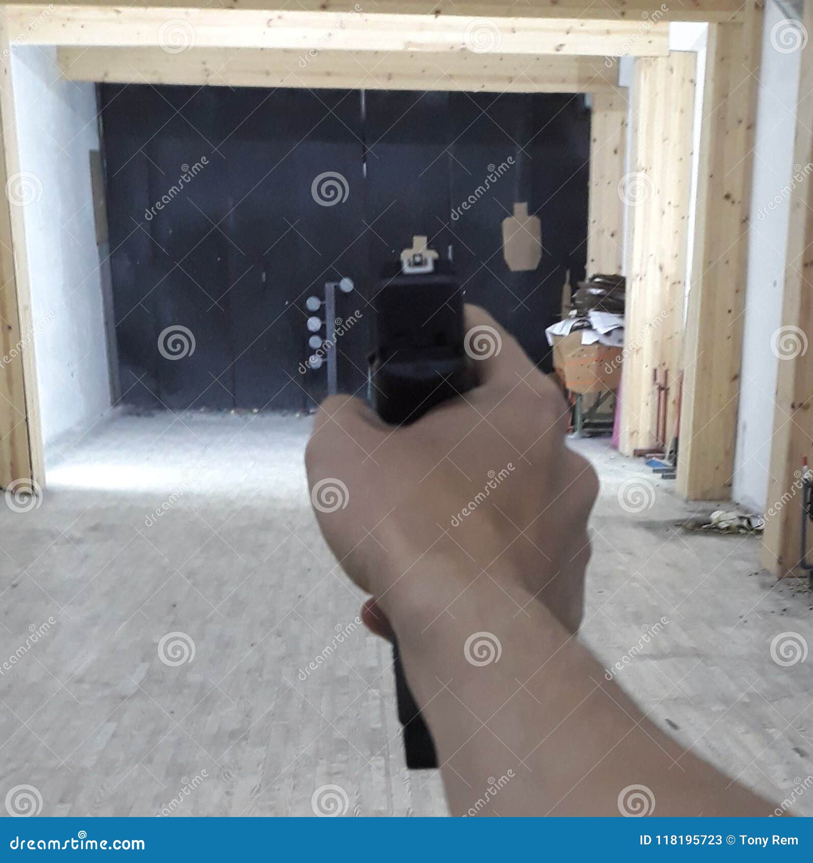 When The Life Is Hard, Take A Breath And Pull The Triger! Stock Image ...