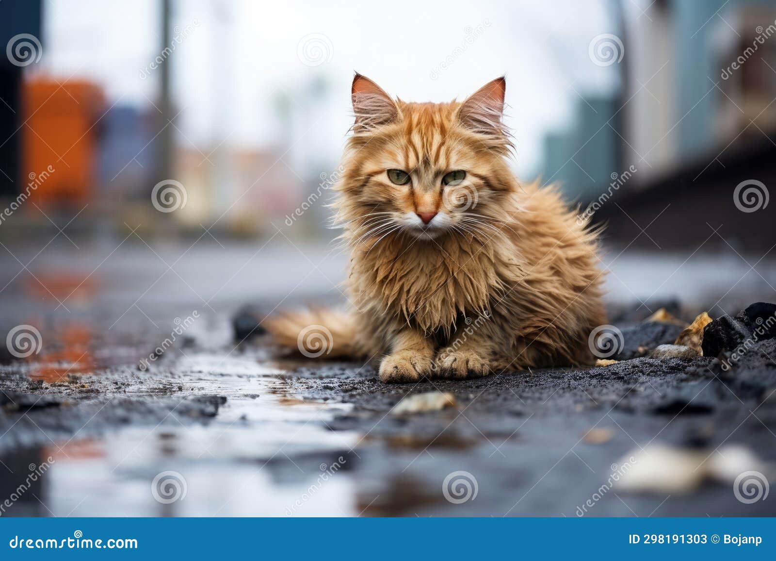 The Life of a Homeless Cat - a Struggle for Survival. AI Generated ...