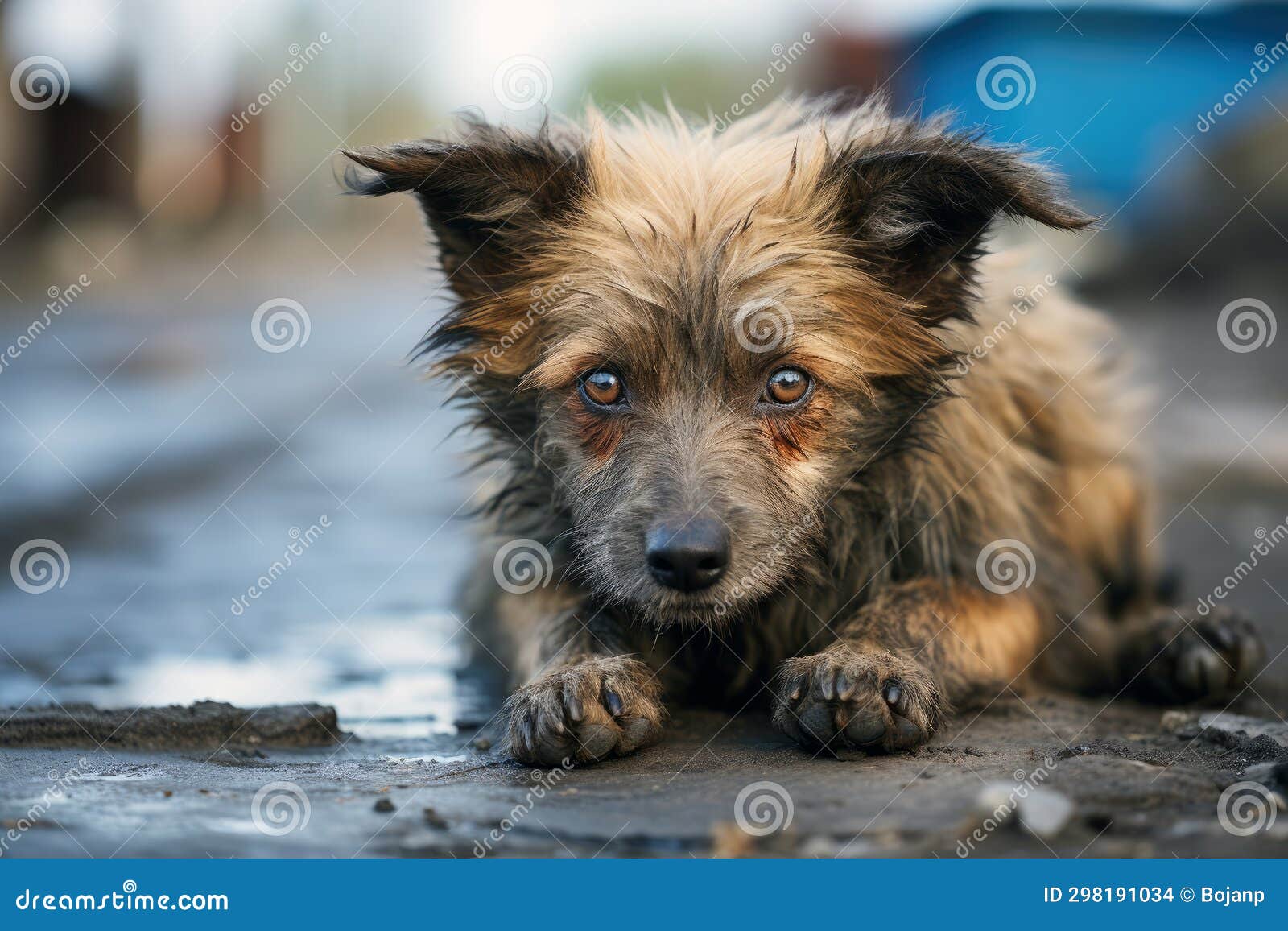 The Life of a Small Homeless Dog. AI Generated Stock Photo - Image of ...