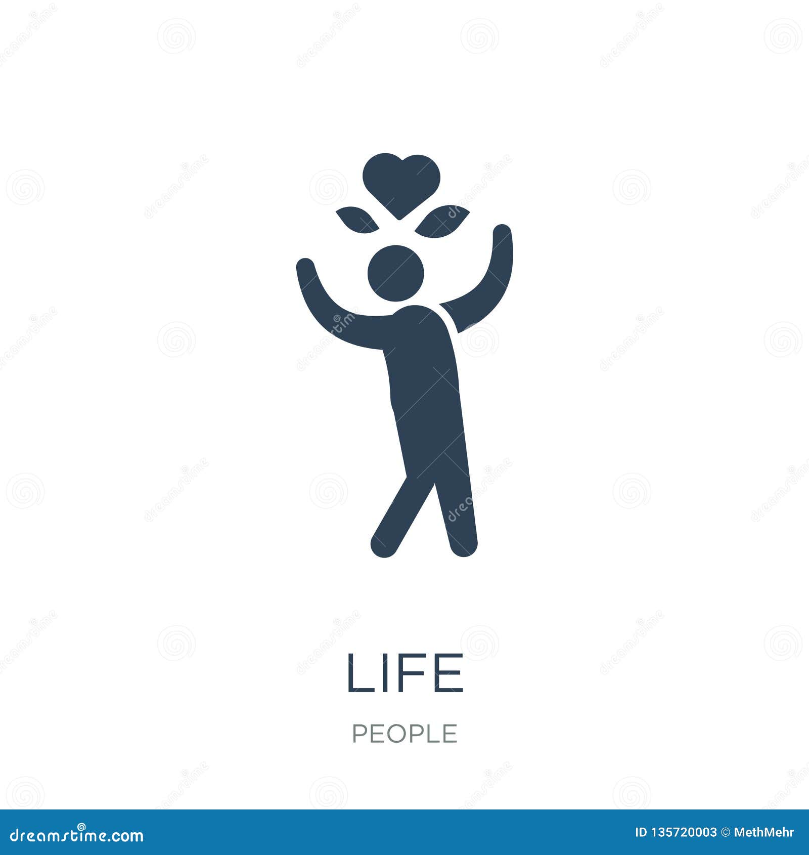 Life Icon In Trendy Design Style Life Icon Isolated On White
