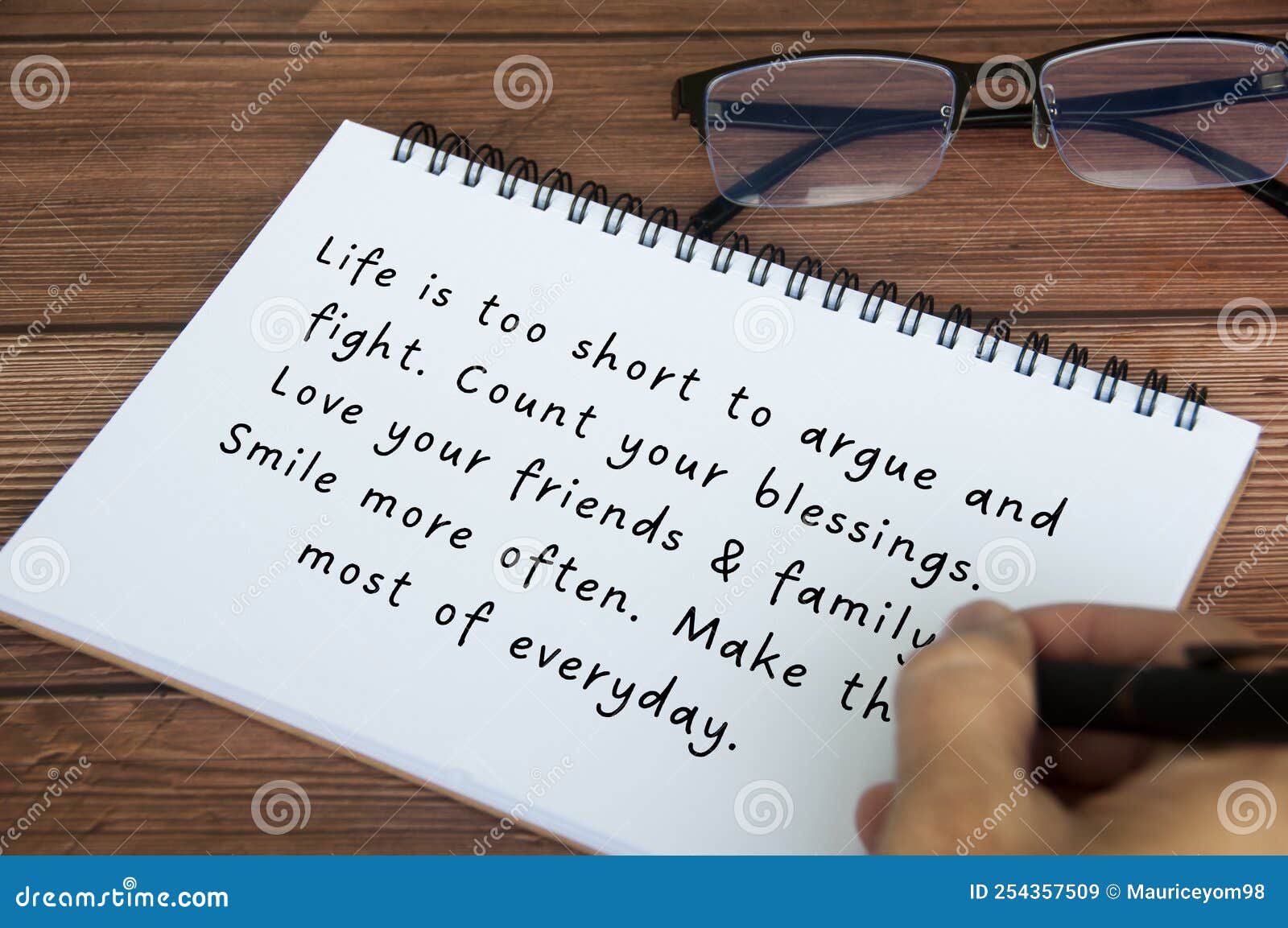 Life Inspirational Quote about Life and Blessing. Inspirational Concept ...