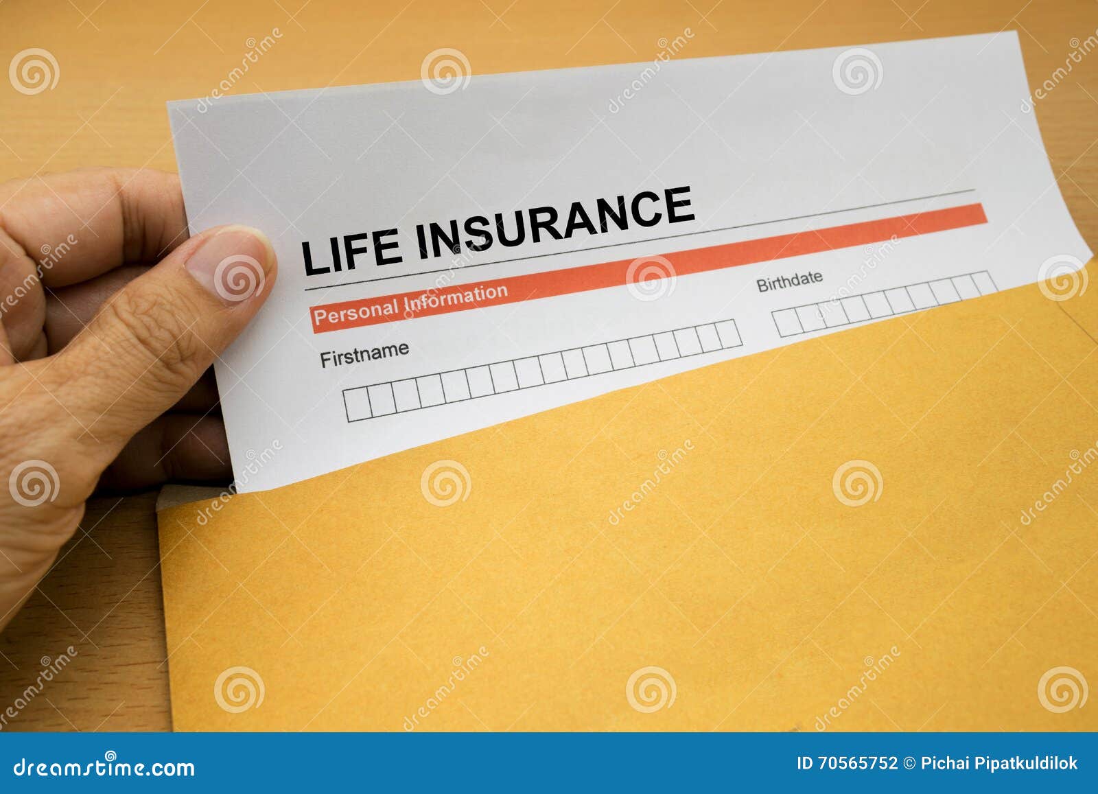 Life Insurance Application Form Stock Photo - Image of management ...