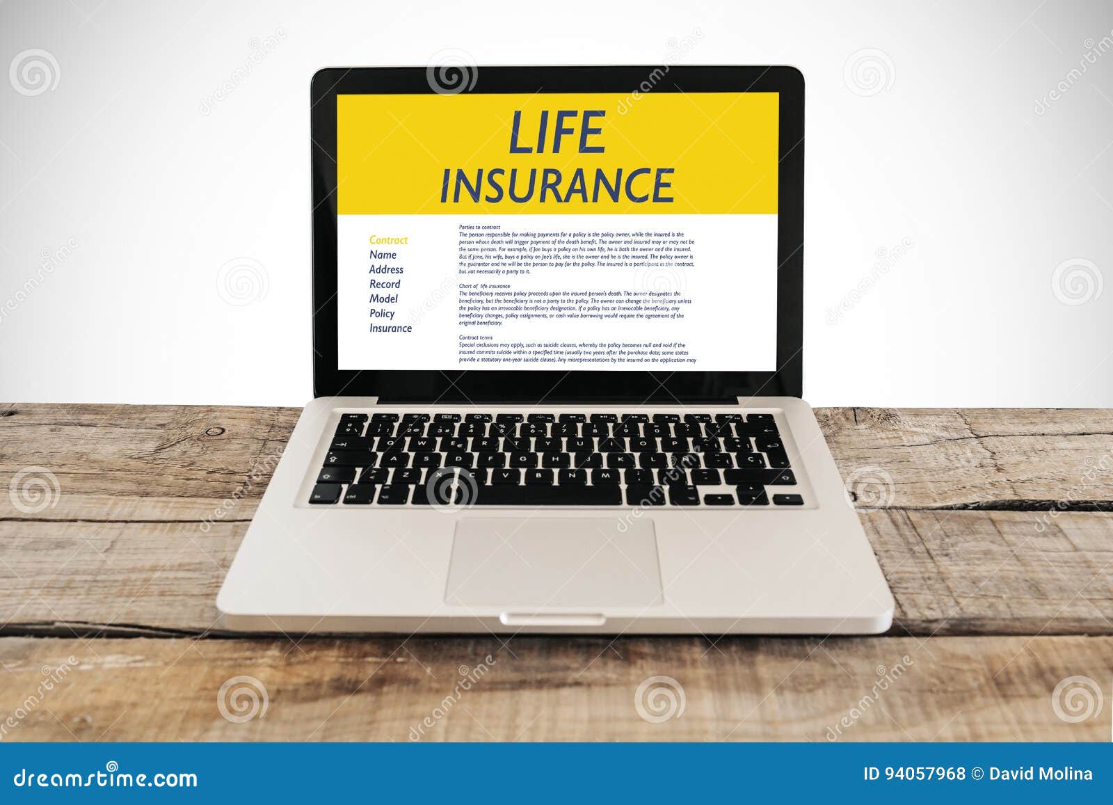 Life Insurance concept stock photo. Image of policy, office - 94057968