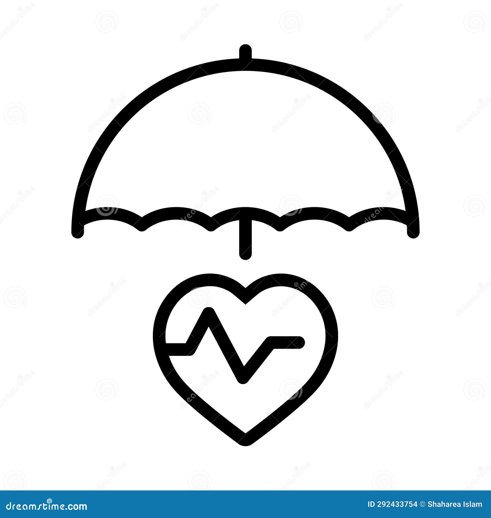 Life insurance icon stock vector. Illustration of beautiful - 292433754