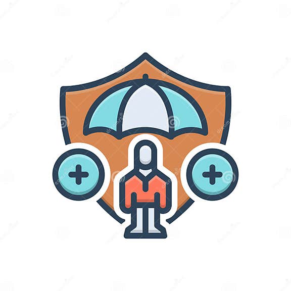 Color Illustration Icon for Life Insurance, Life and Policy Stock ...