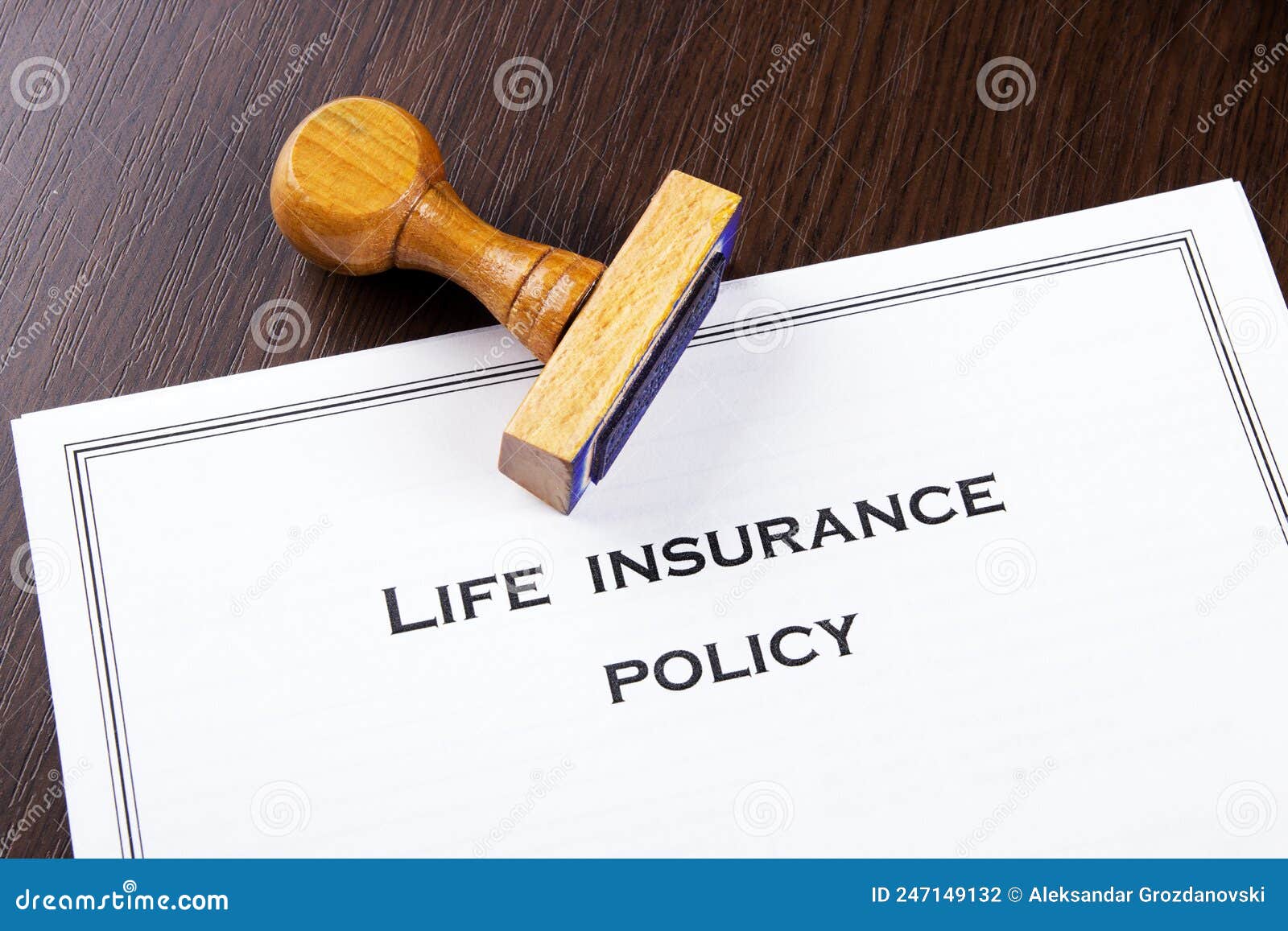 Life insurance policy stock photo. Image of billing - 247149132