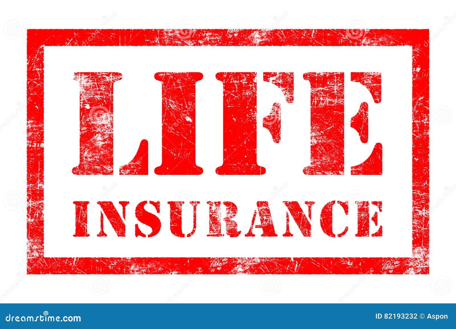 Life Insurance Rubber Stamp Stock Illustration - Illustration of ...