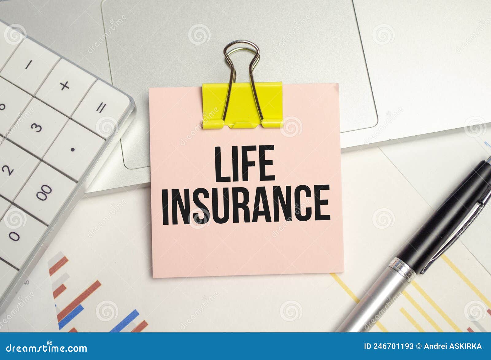 Life Insurance Word on Tag Label with Calculator Stock Image - Image of ...