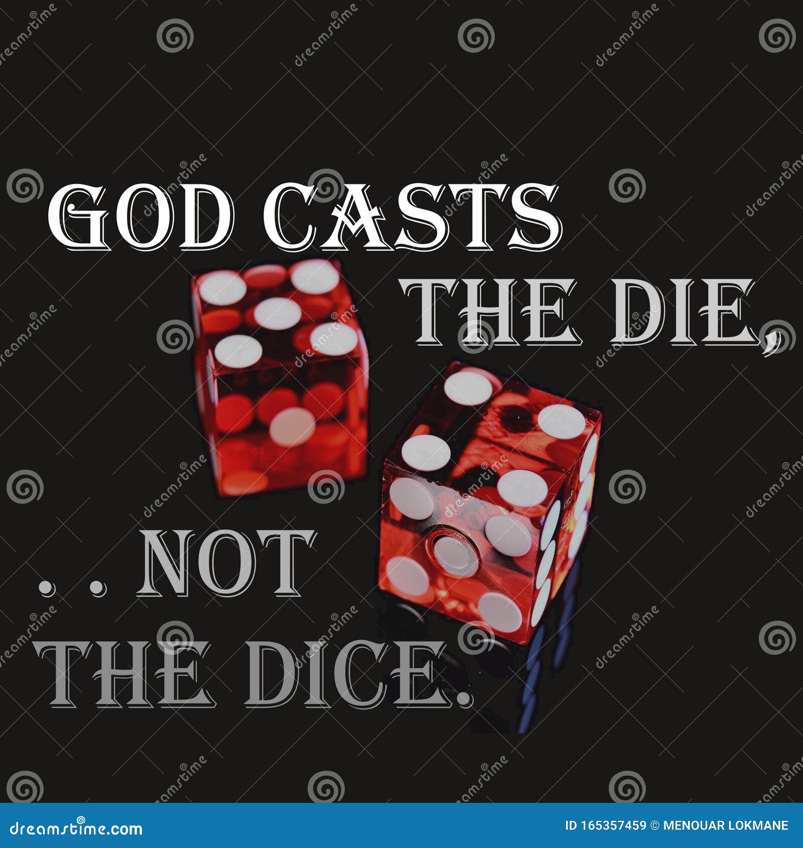 Life Isn`t a Random Game stock image. Illustration of dice - 165357459