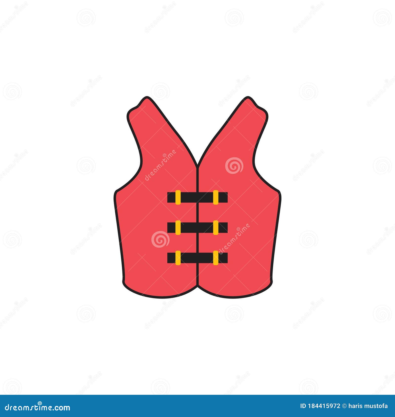 Life Jacket Graphic Design Template Vector Isolated Stock Illustration ...