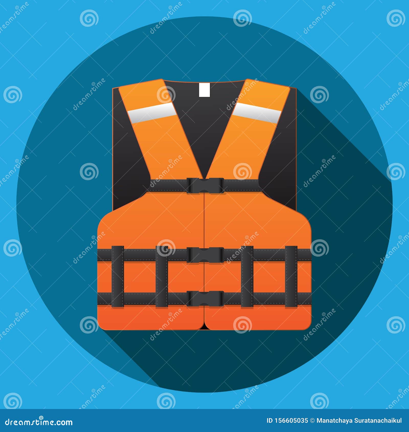 Life jacket icon. stock illustration. Illustration of symbol - 156605035